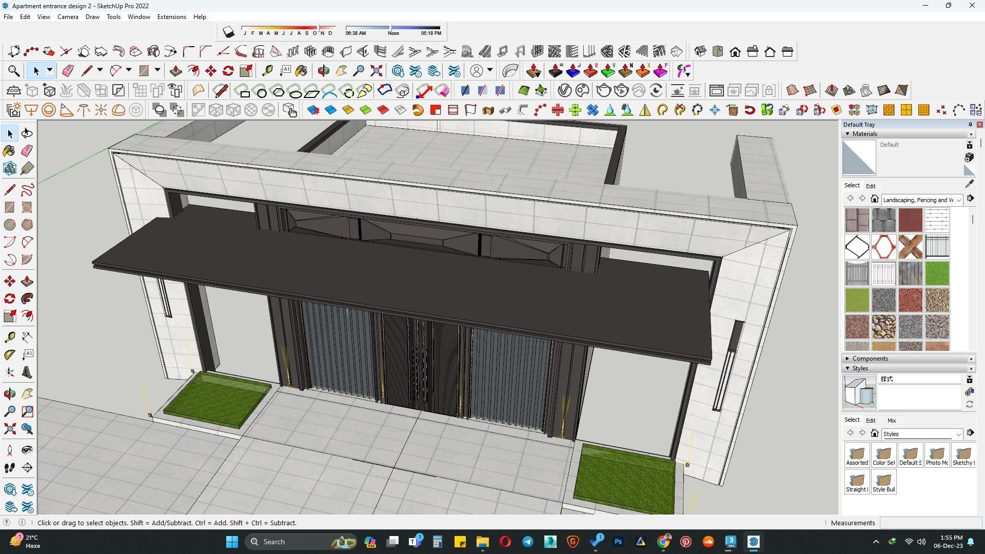 Housing society main gate design 3d model 3D model | CGTrader