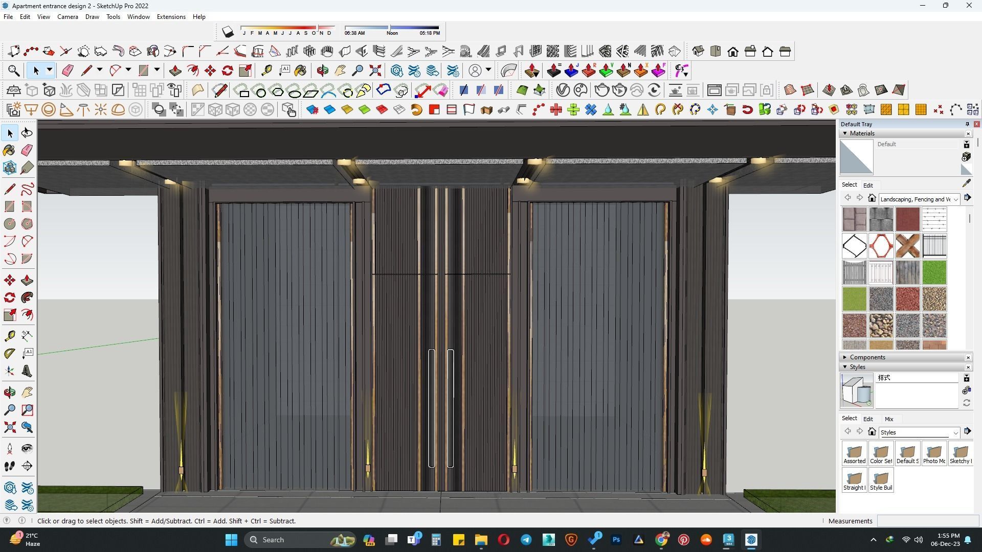 Housing society main gate design 3d model 3D model | CGTrader