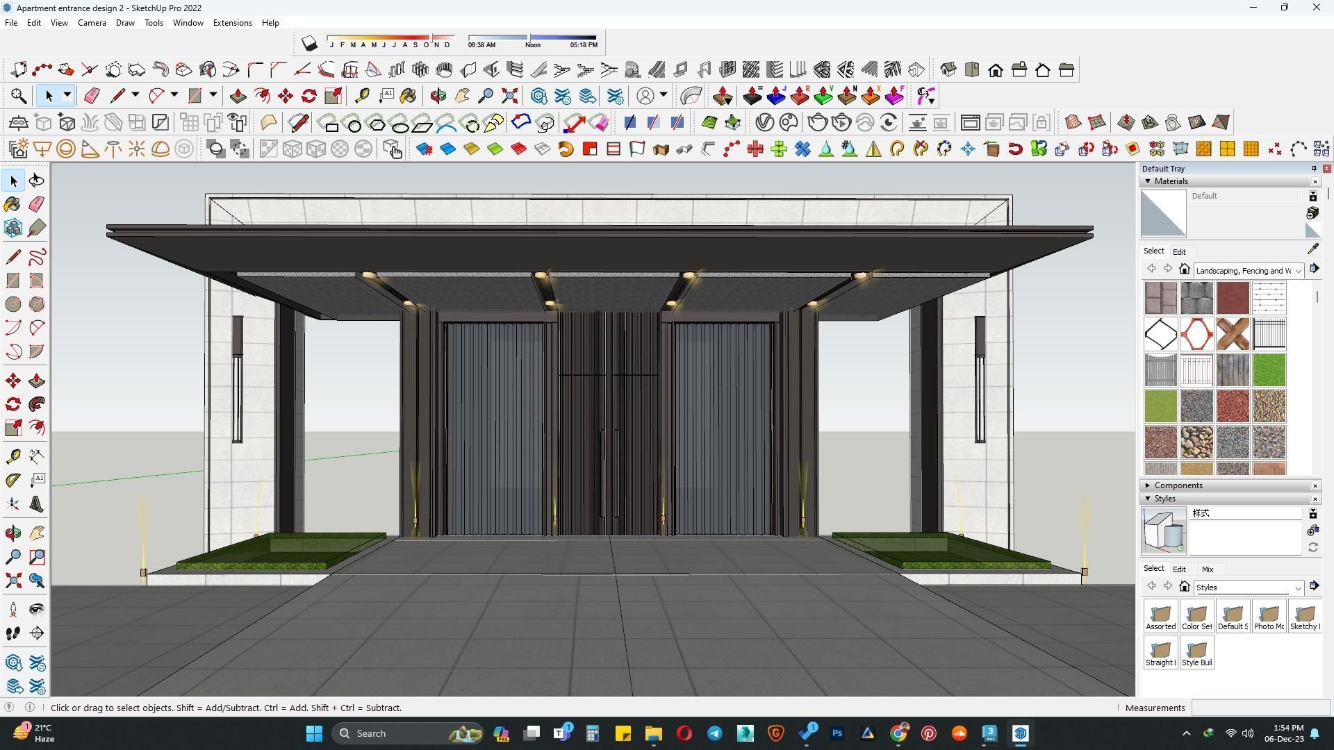 Housing society main gate design 3d model 3D model | CGTrader