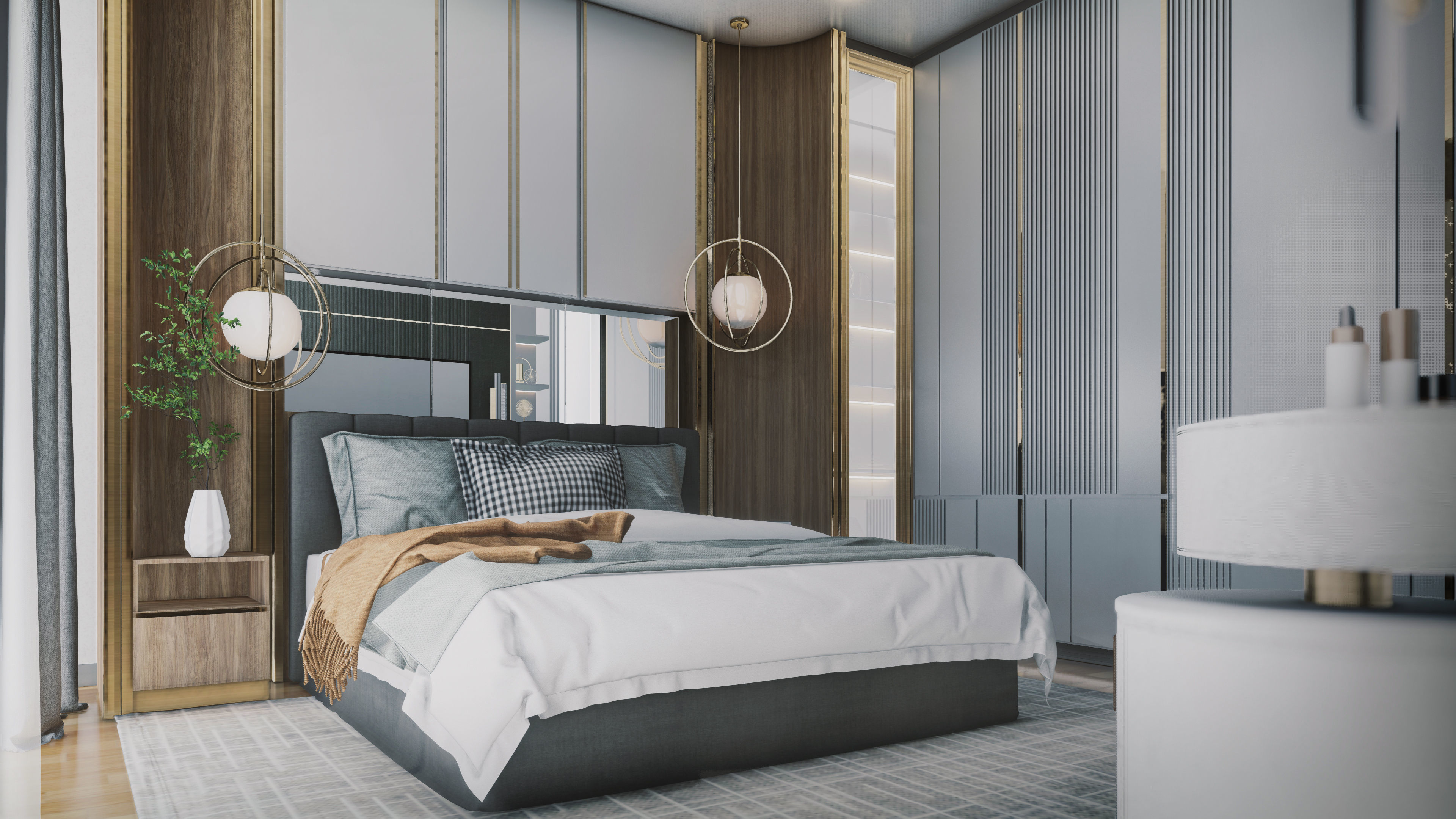 Hill House Interior Scene Bed Room Modern Interior Design 3D model ...