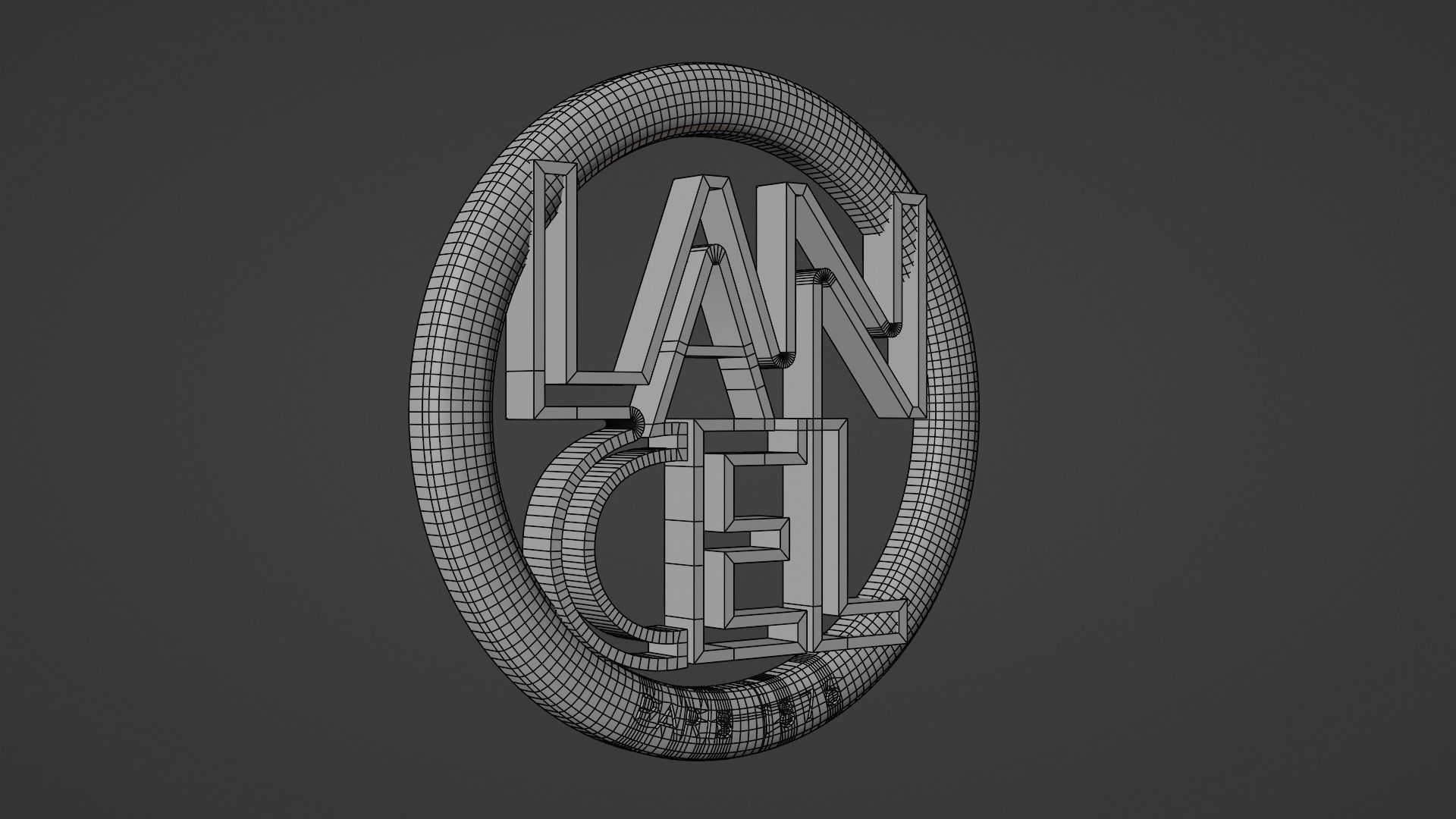 Lancel Paris Brand Logo Khaki 3D model | CGTrader