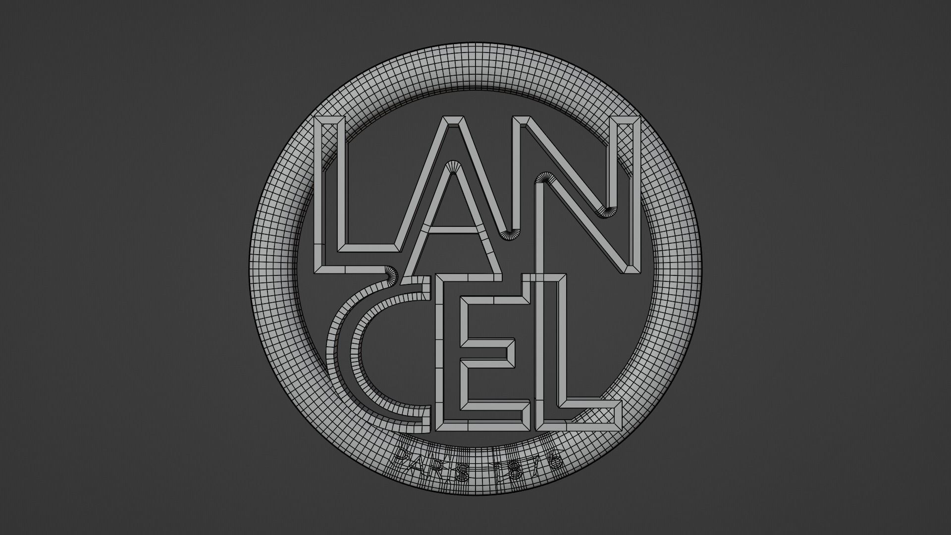 Lancel Paris Brand Logo Khaki 3D model | CGTrader