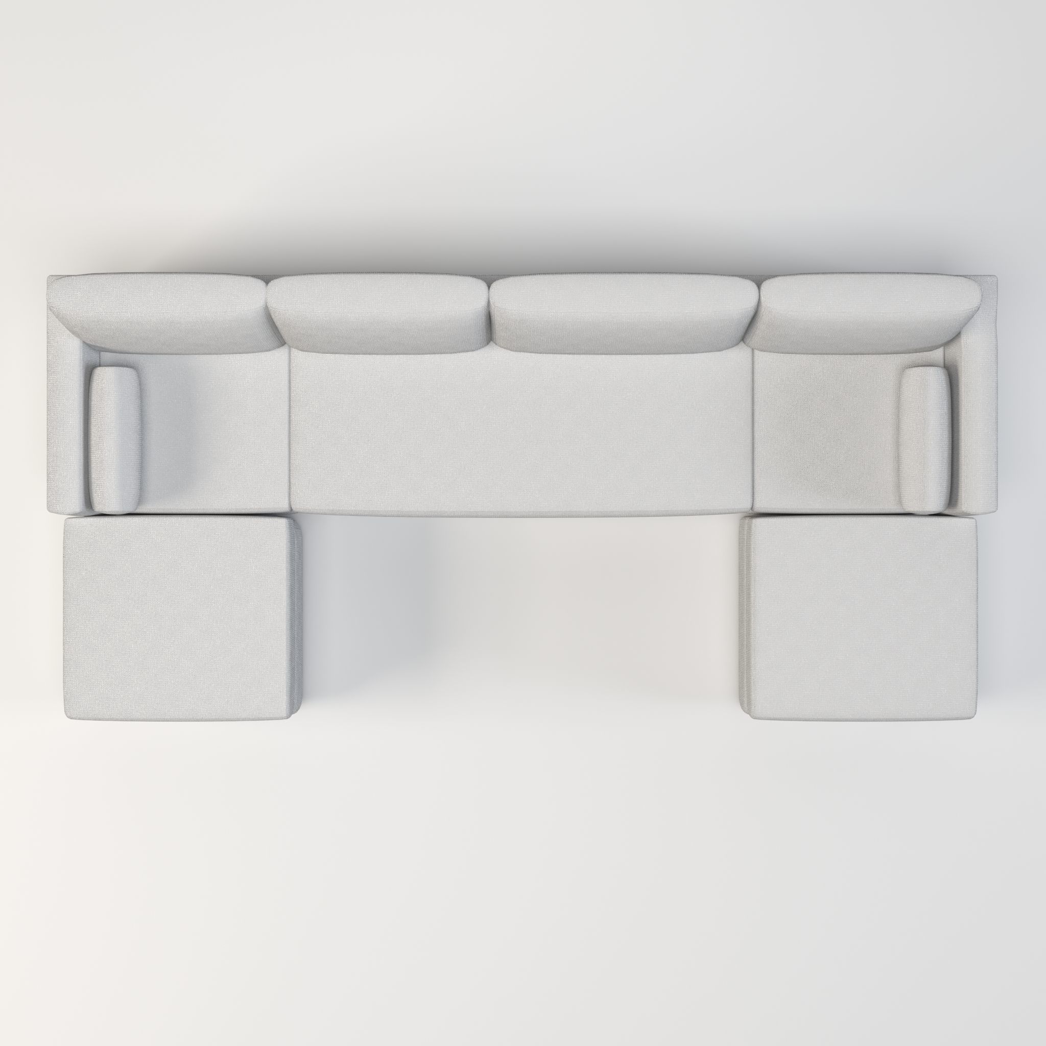 3D model sectional upholstered custom arm sofa VR / AR / low-poly ...