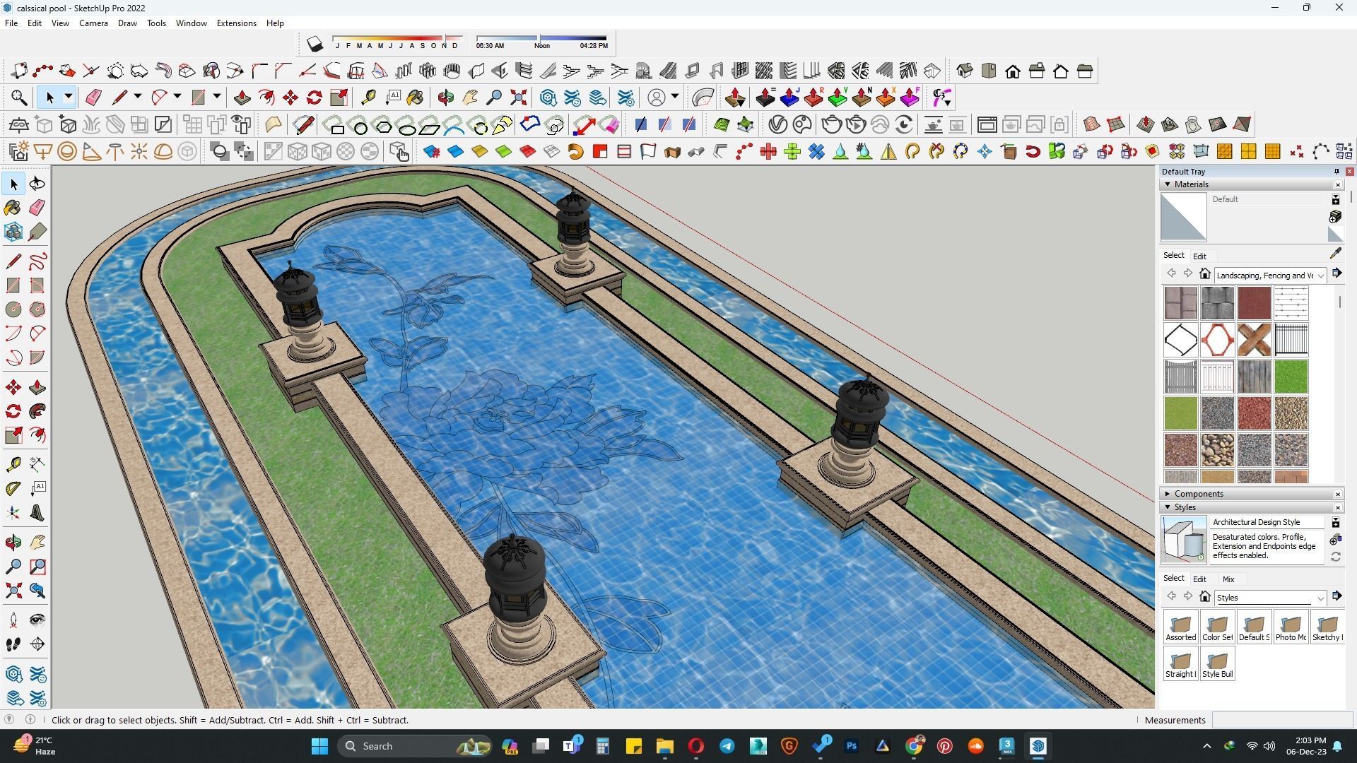 Classical swimming pool 3d model 3D model | CGTrader