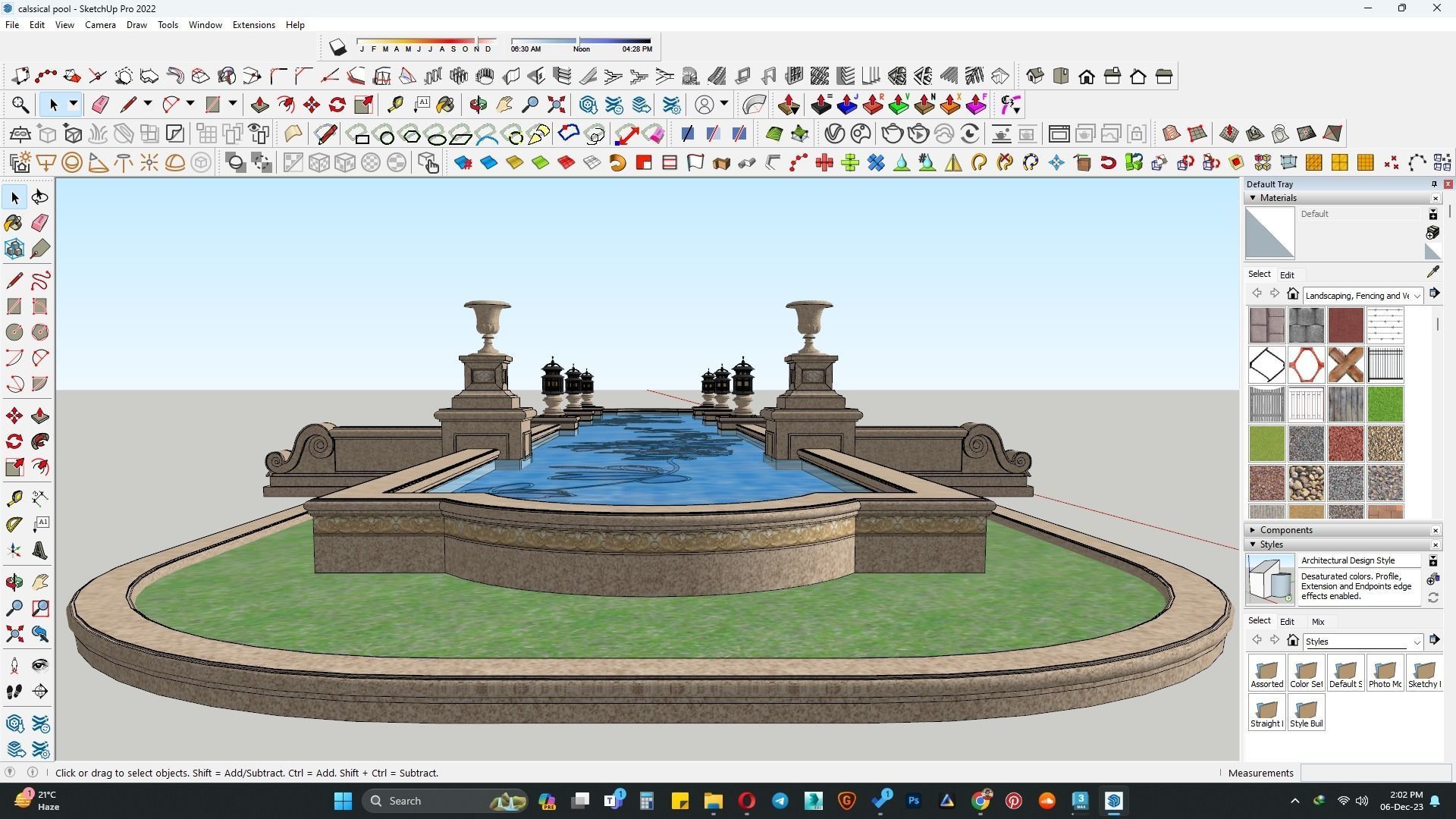 Classical swimming pool 3d model 3D model | CGTrader