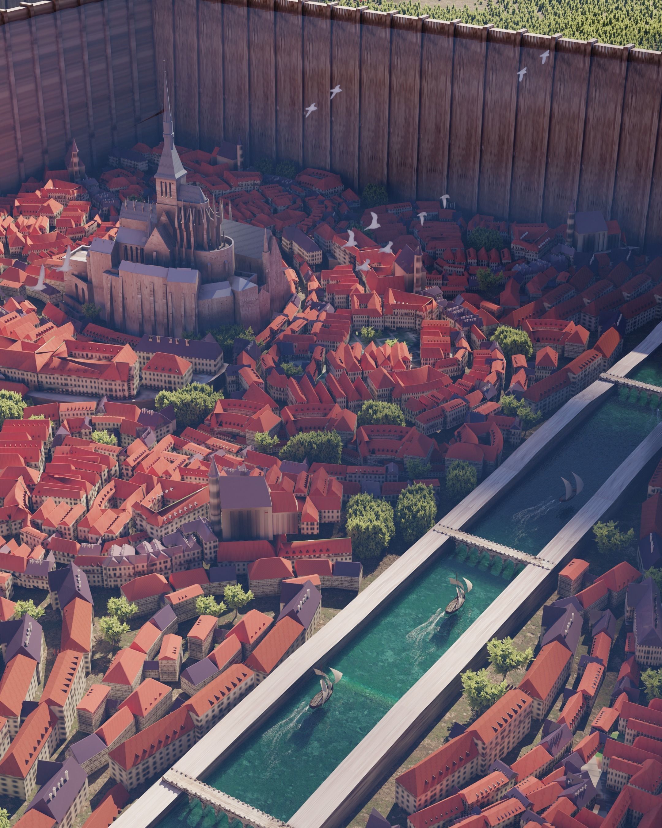 3D model Attack on Titan Shiganshina District VR / AR / low-poly | CGTrader