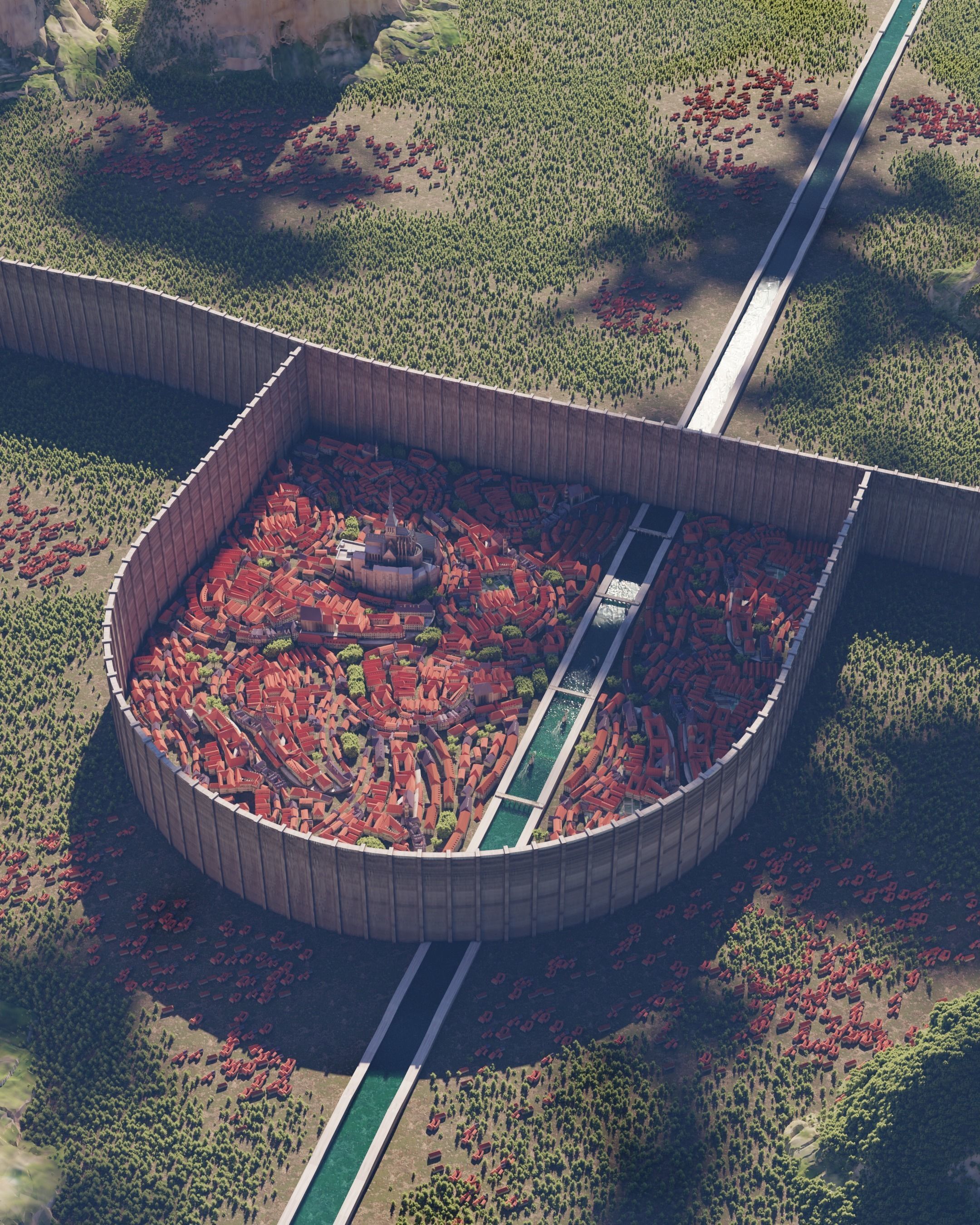 3D model Attack on Titan Shiganshina District VR / AR / low-poly | CGTrader