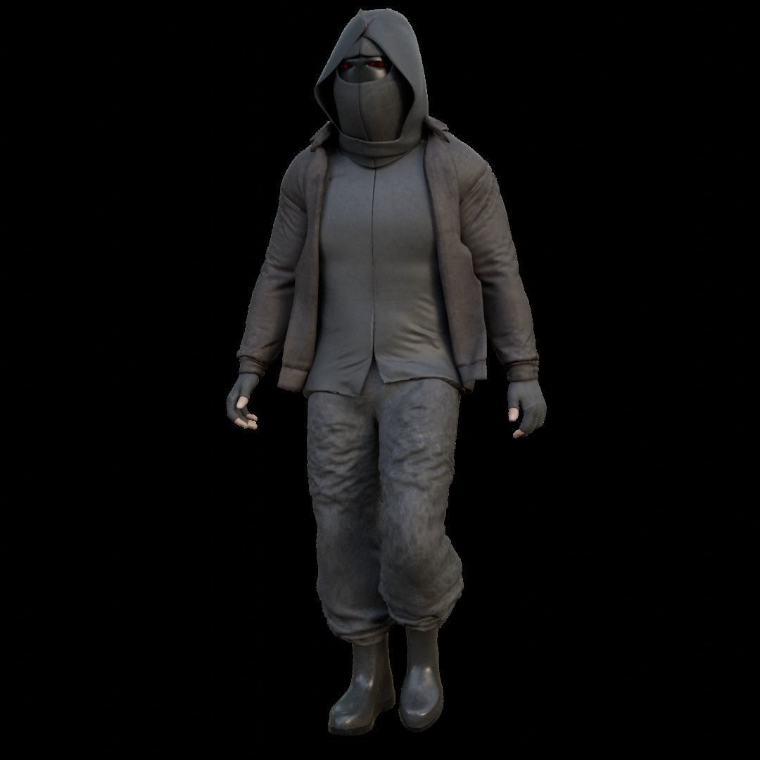 Cyberpunk character Spy assassin free 3D model rigged | CGTrader