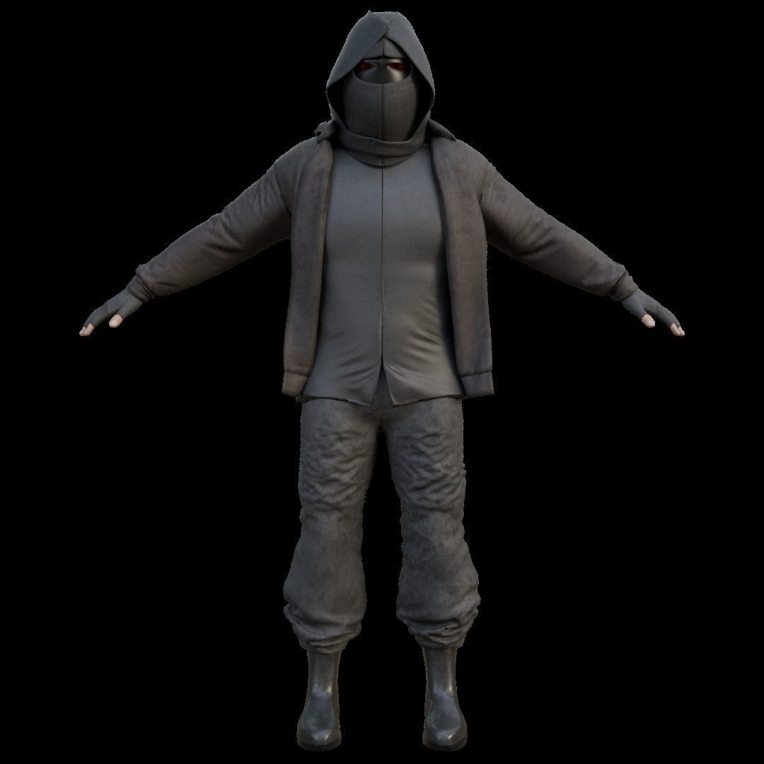 Cyberpunk character Spy assassin free 3D model rigged | CGTrader