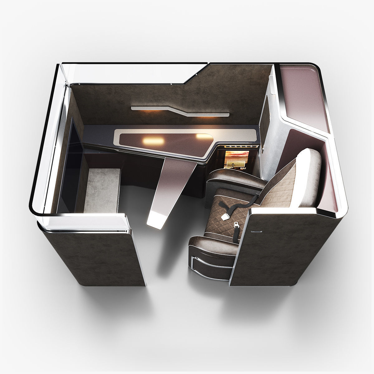 First Class Passenger Seat Vray 3D model 3D model | CGTrader