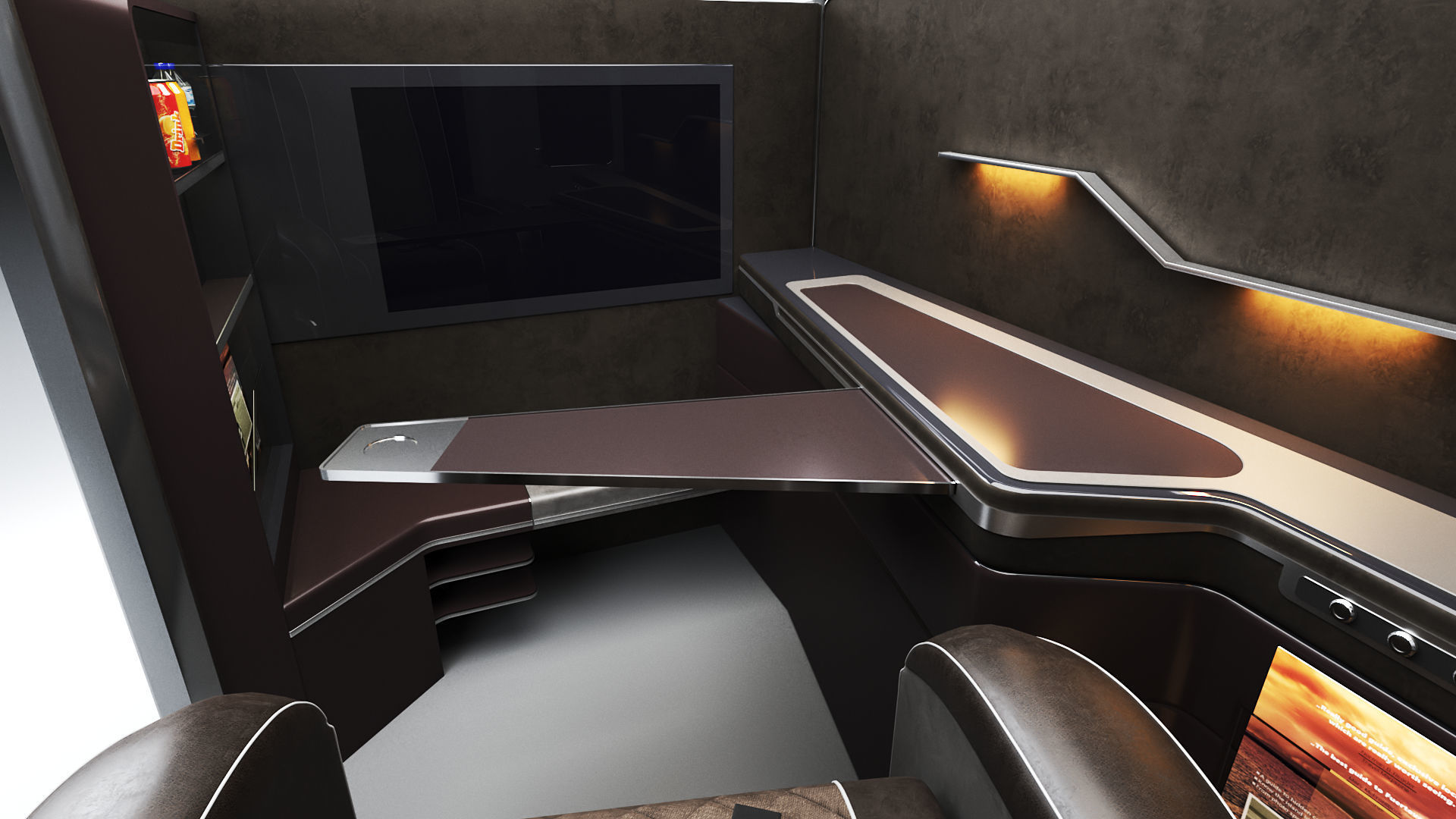 First Class Passenger Seat Vray 3D model 3D model | CGTrader