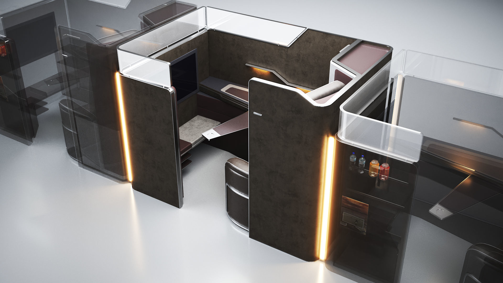 First Class Passenger Seat Vray 3D model 3D model | CGTrader