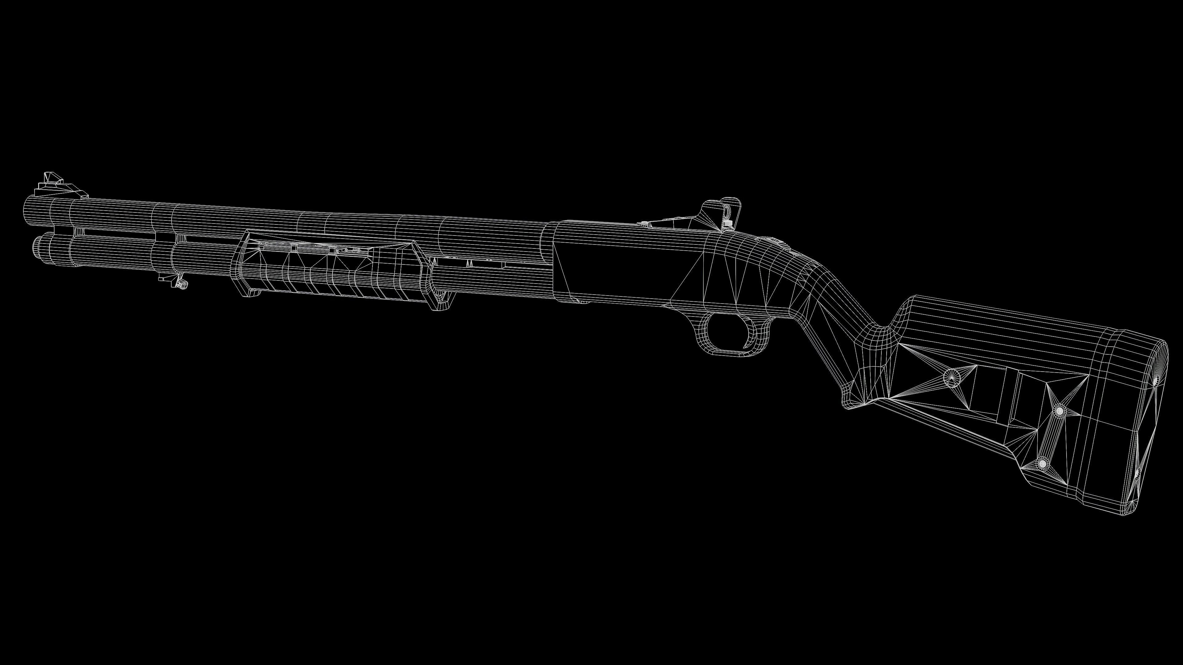 3D model Mossberg 590 Custom 12 Gauge Shotgun Build VR / AR / low-poly ...