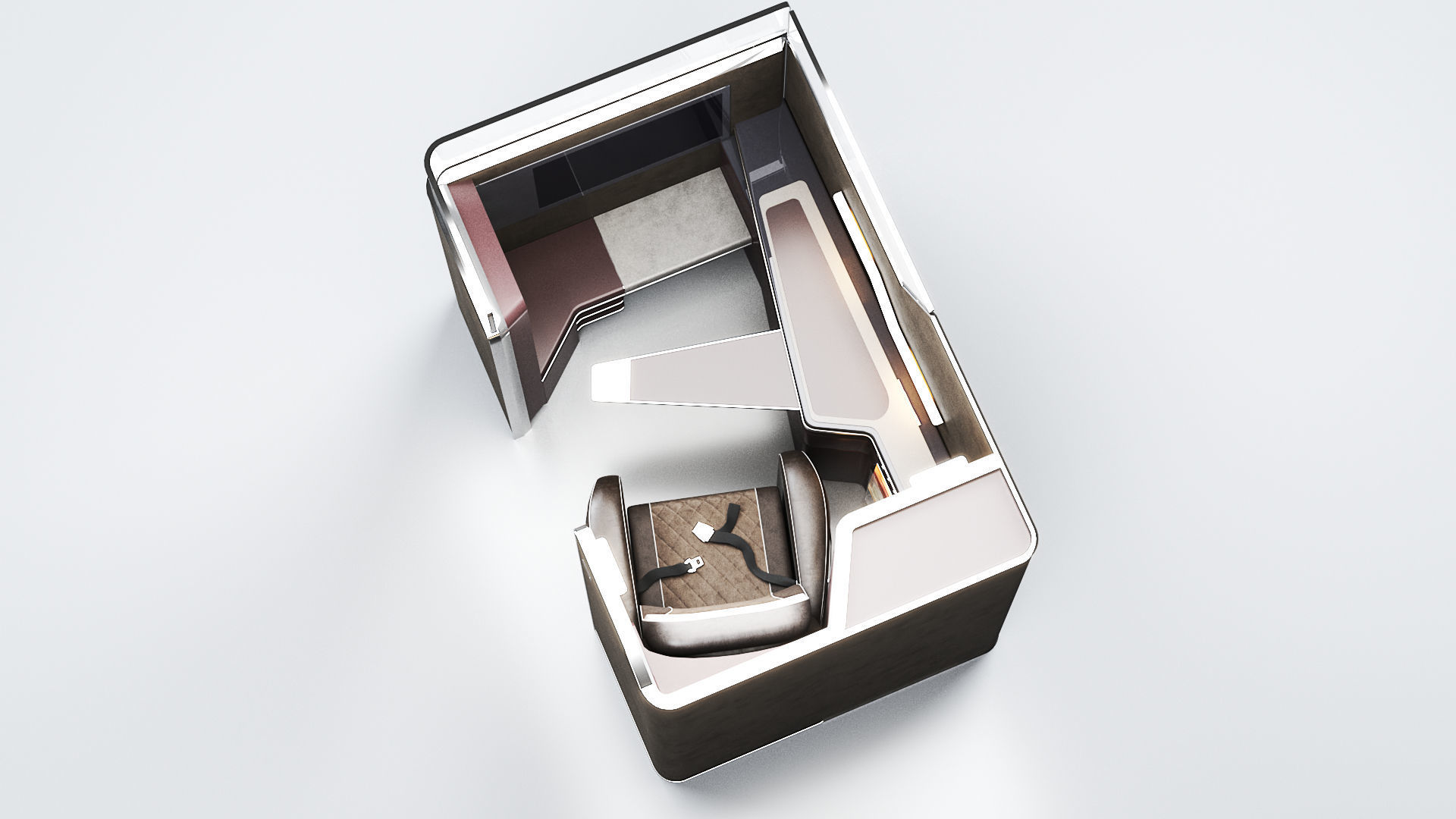 Passenger Seats All Classes - Economy - Business - First Class 3D Model ...