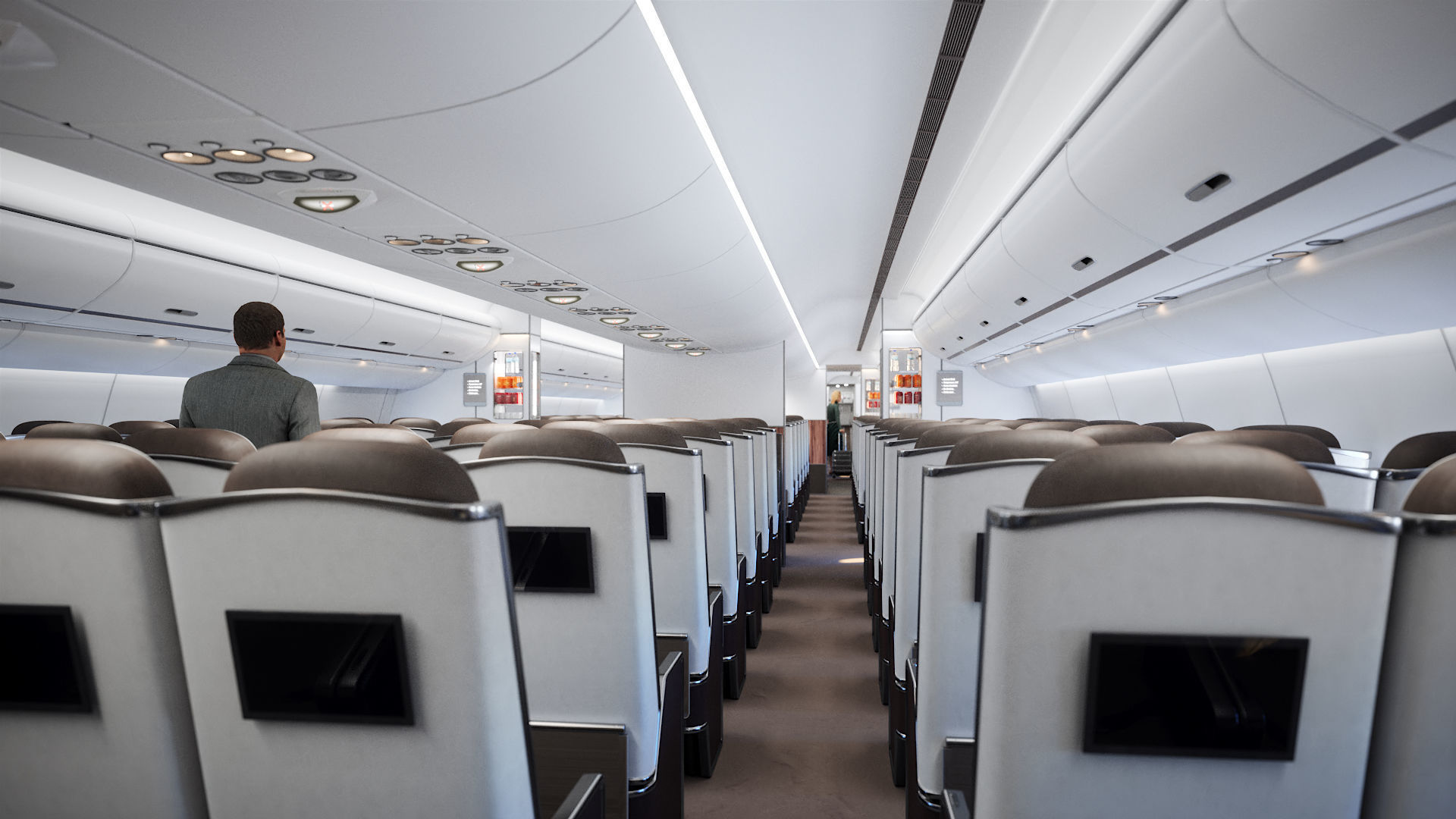 Passenger Seats All Classes - Economy - Business - First Class 3D Model ...