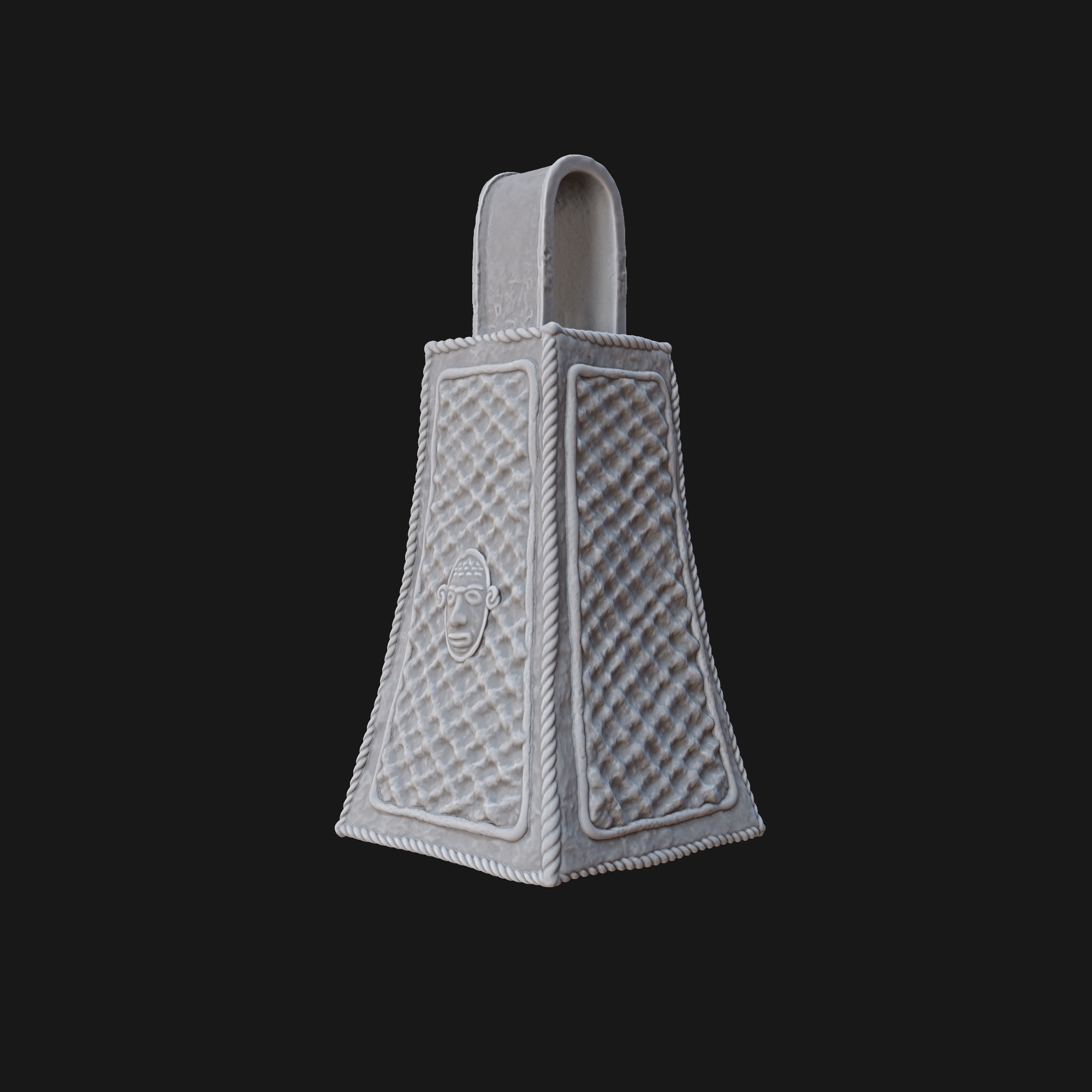 Benin bronze bell 3d print 3D model 3D printable | CGTrader