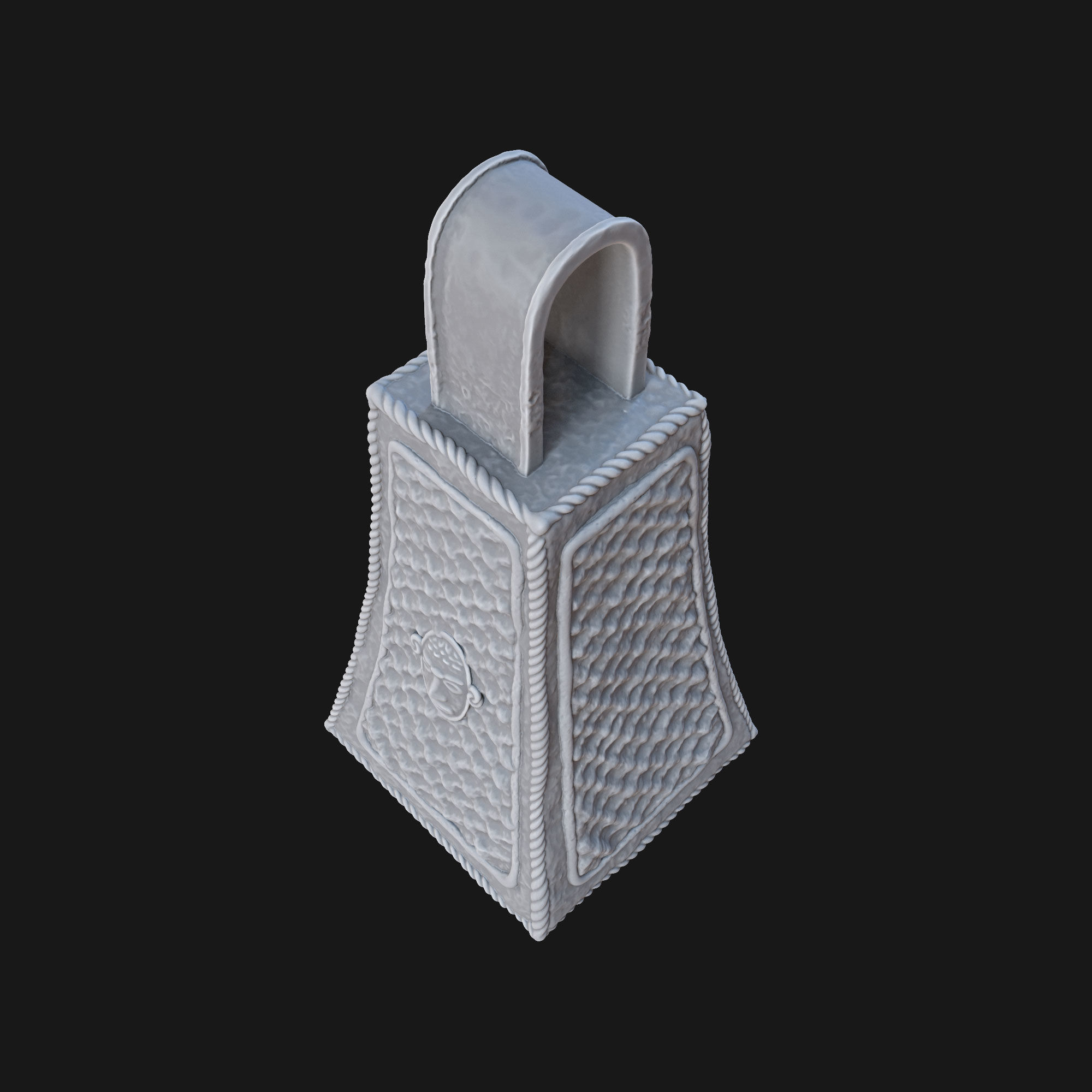 Benin bronze bell 3d print 3D model 3D printable | CGTrader