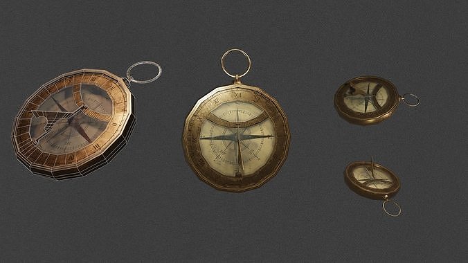3D model Low Poly Compass VR / AR / low-poly | CGTrader