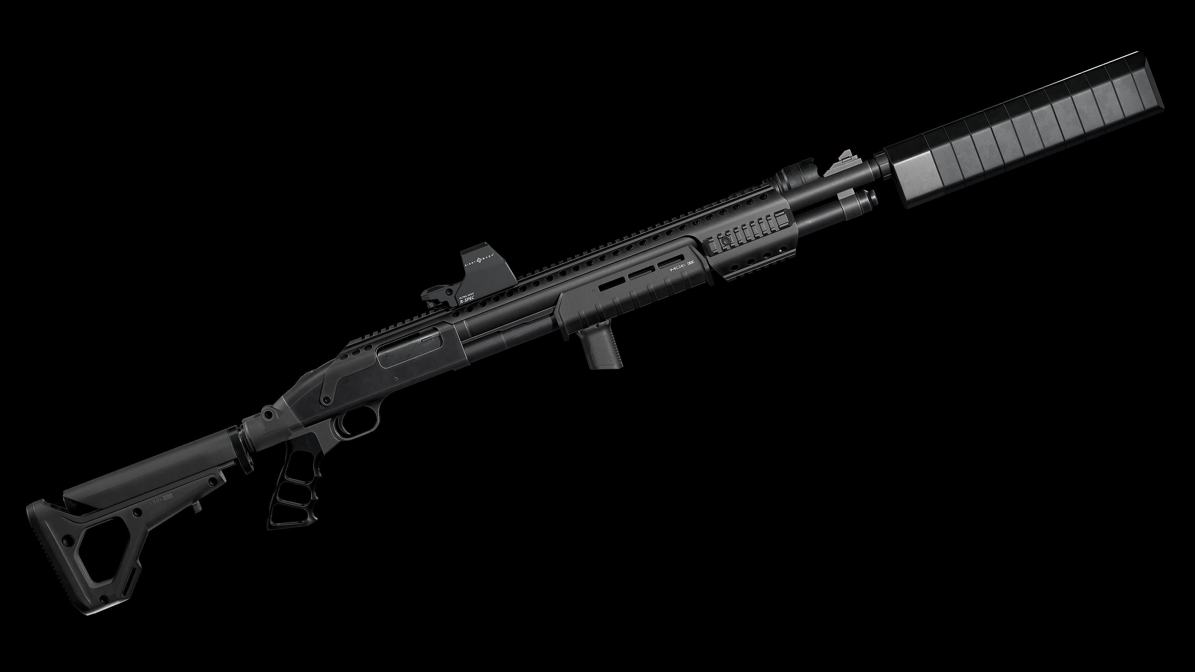 3D model Mossberg 590 Tactical 12 Gauge Shotgun Build VR / AR / low ...