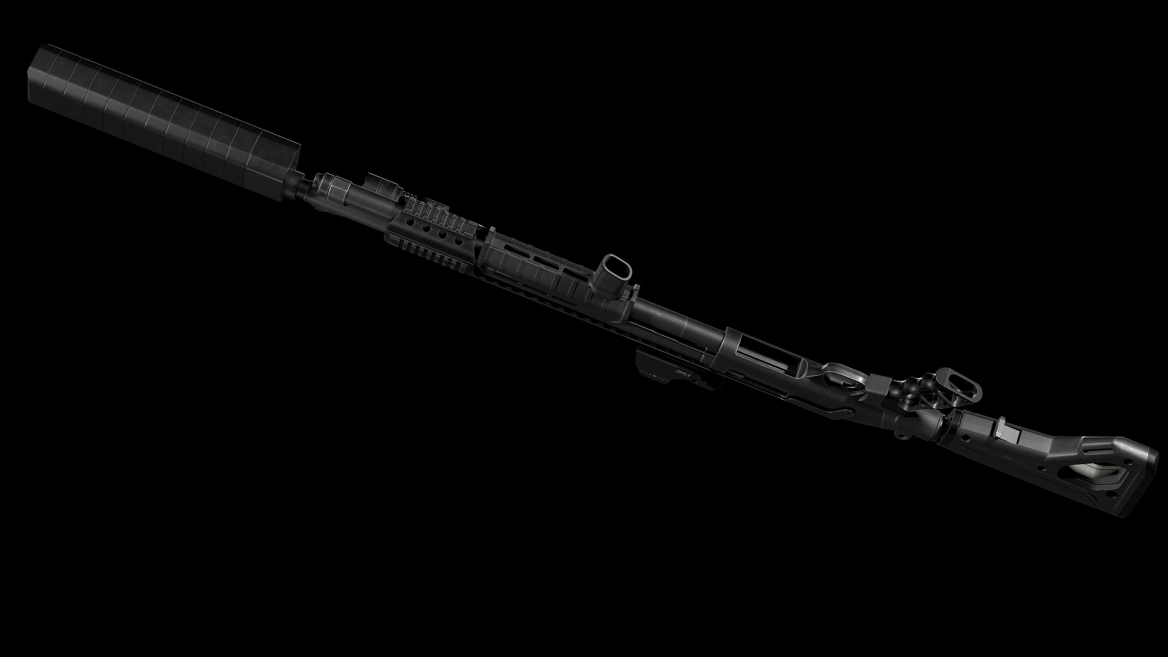 3D model Mossberg 590 Tactical 12 Gauge Shotgun Build VR / AR / low ...