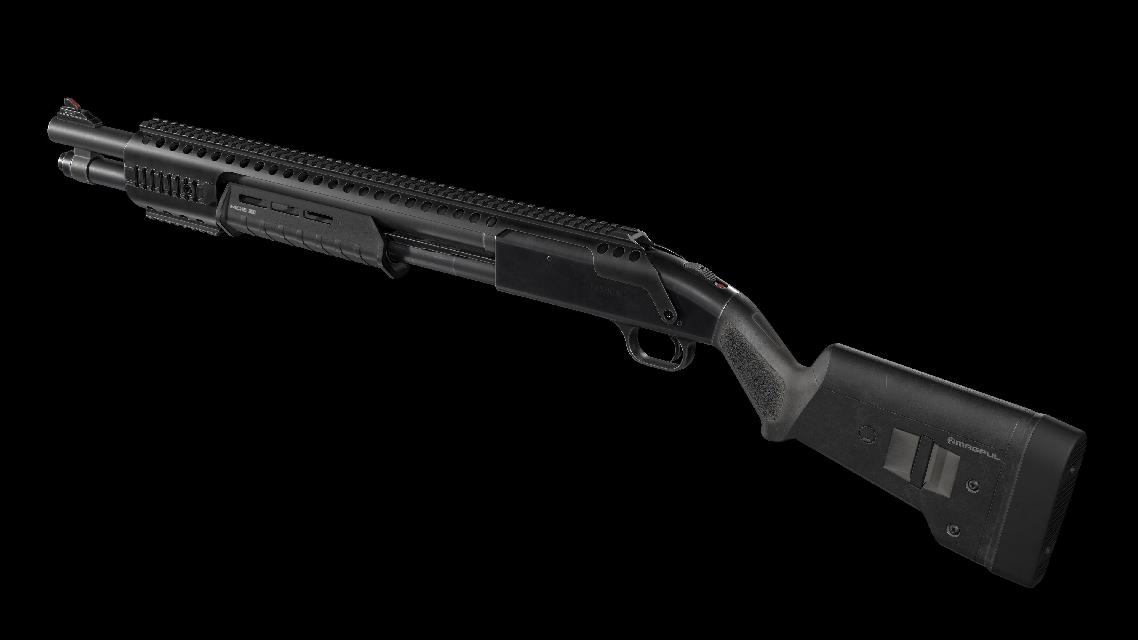 3D model Mossberg 590 Tactical 12 Gauge Shotgun Build VR / AR / low-poly | CGTrader