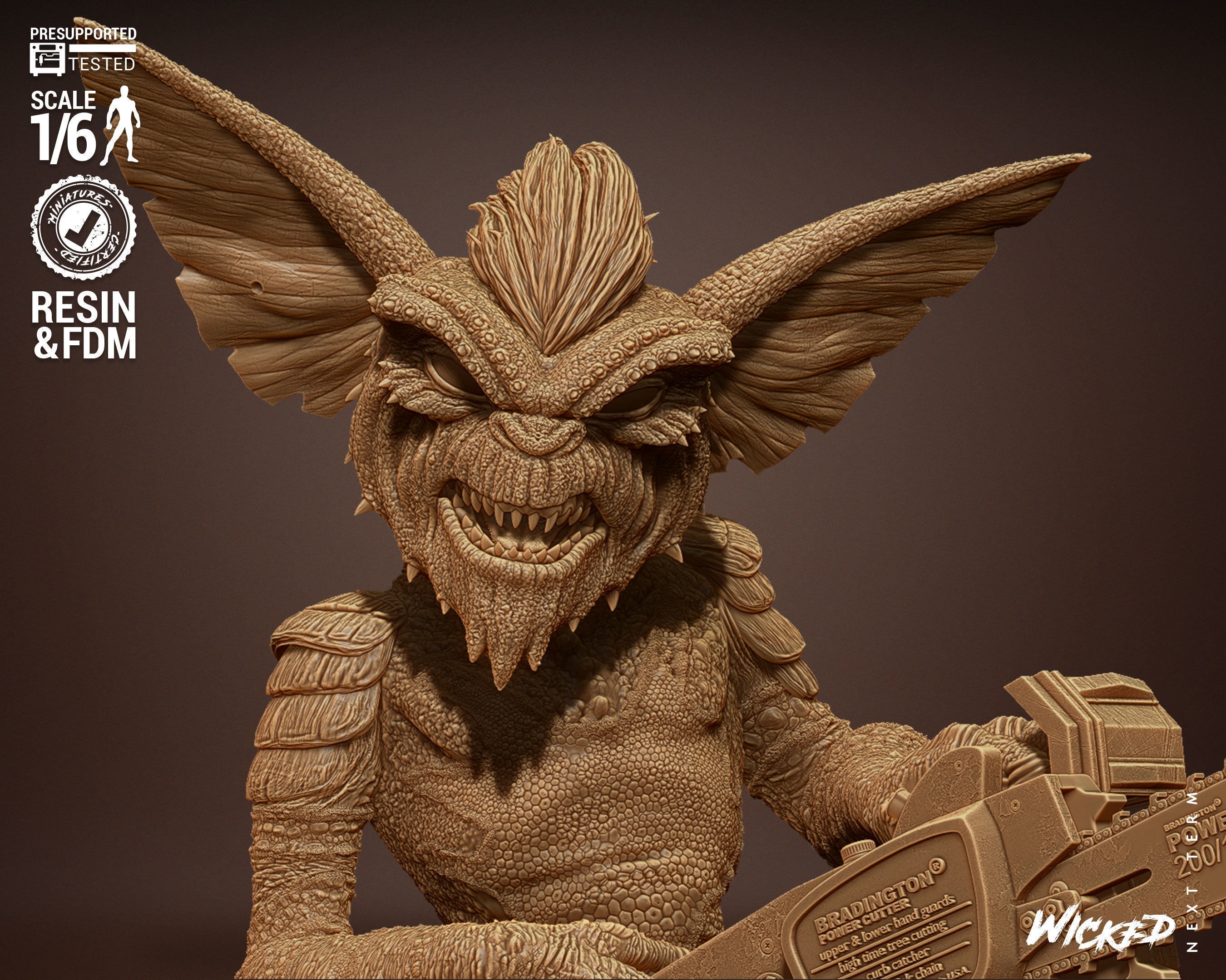 Wicked Gremlins Stripe Sculpture Tested for 3D printing 3D model 3D ...