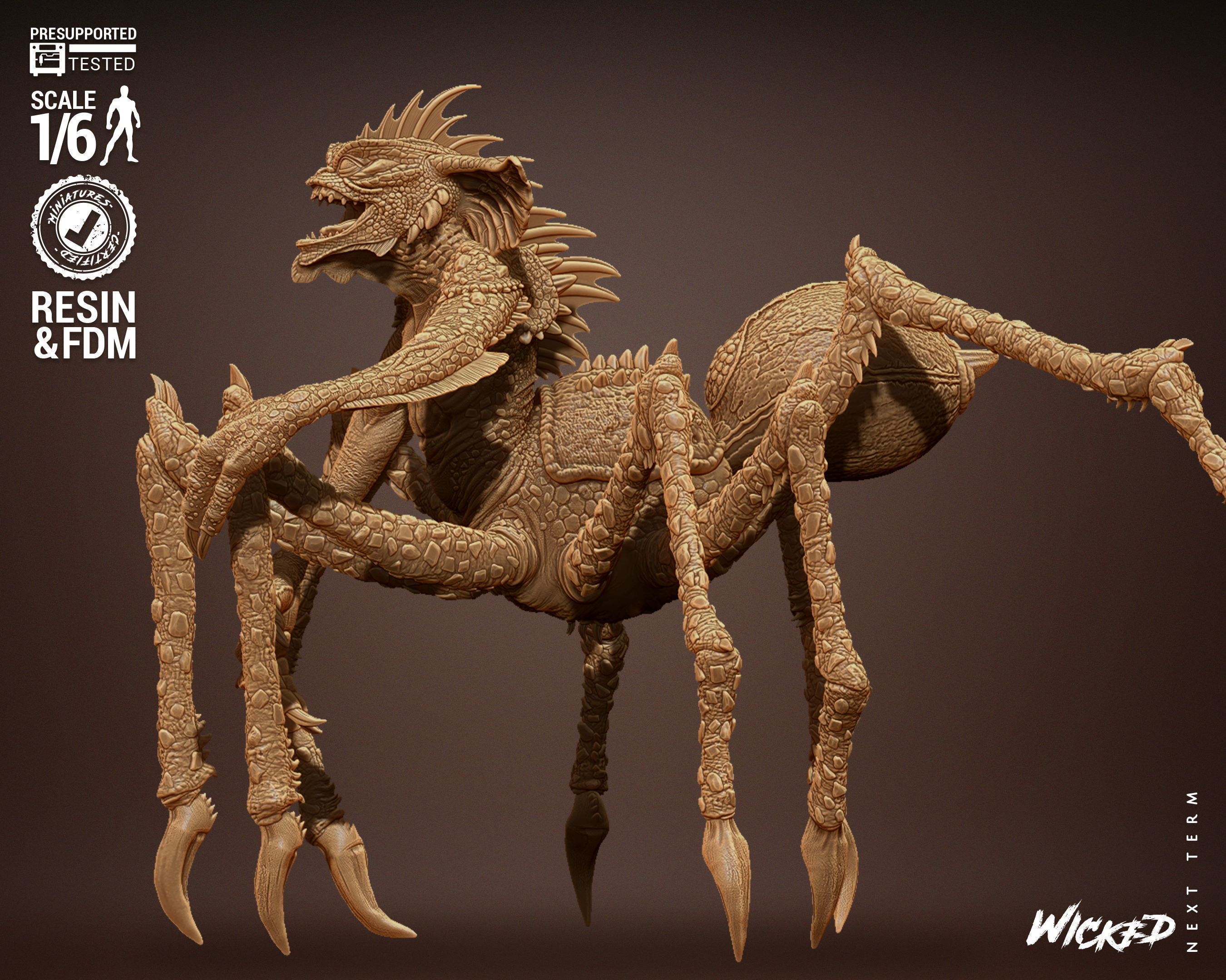 Wicked Gremlins Spider Sculpture Tested for 3D printing 3D model 3D ...