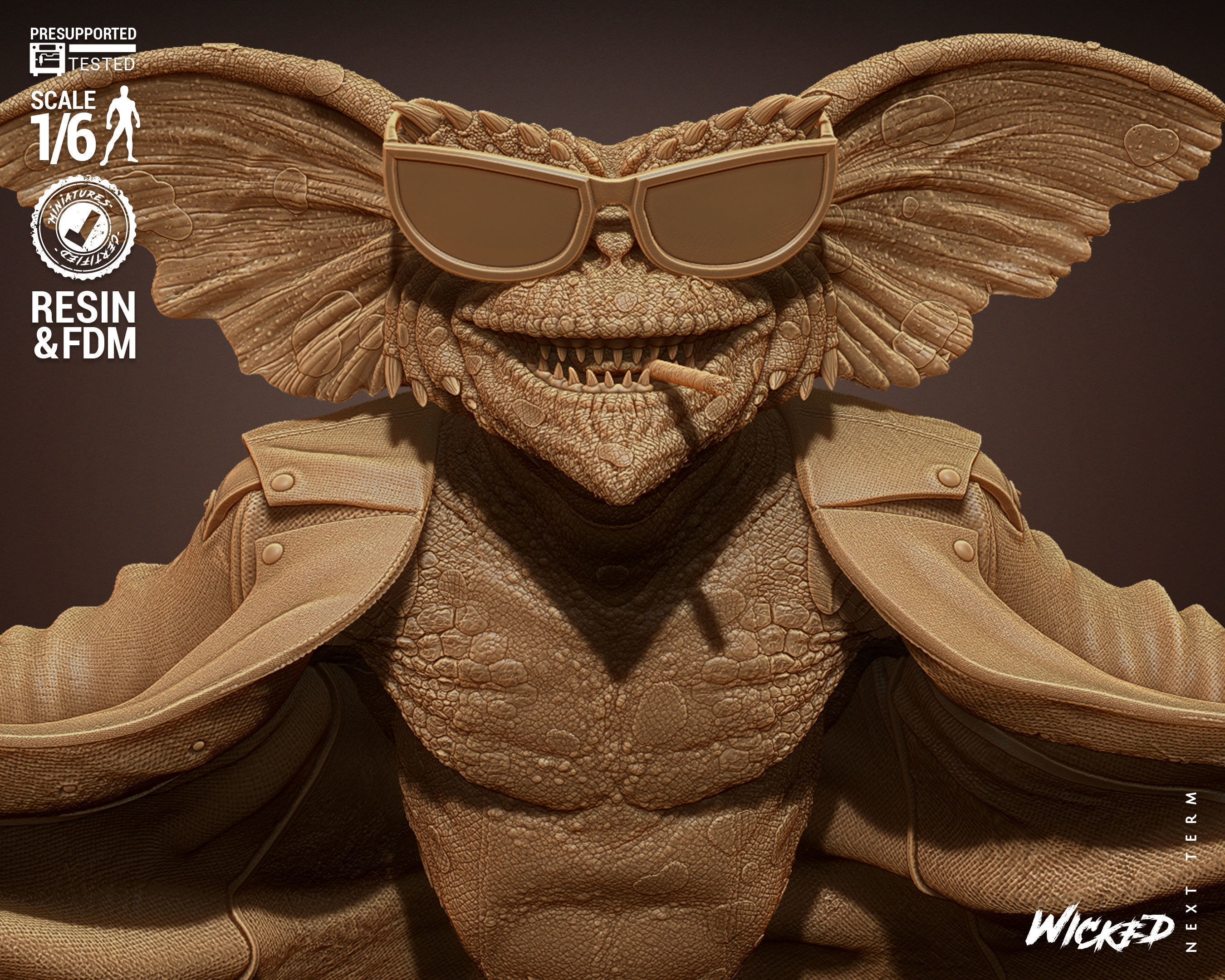 Wicked Gremlins Flasher Sculpture Tested for 3D printing 3D model 3D ...