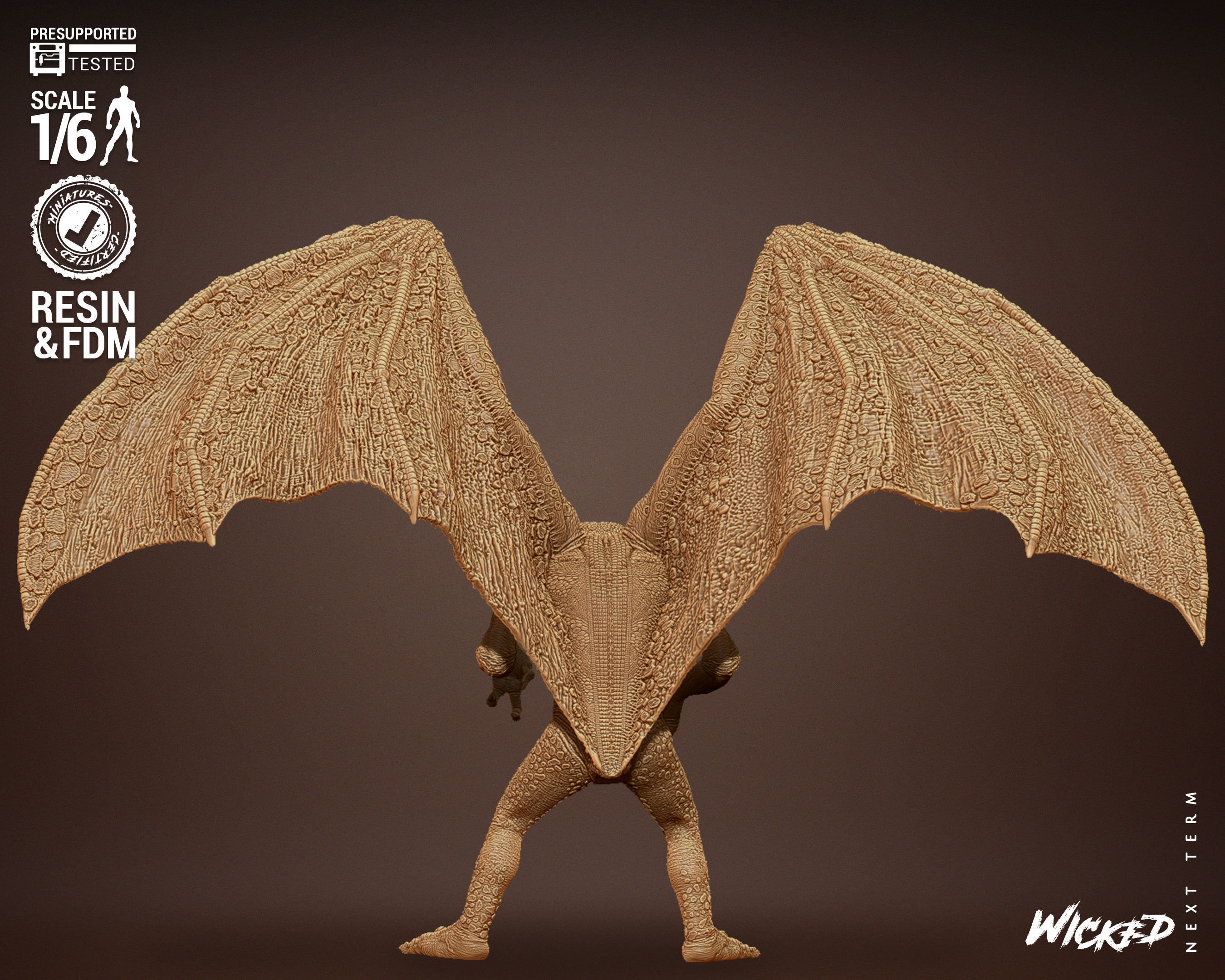 Wicked Gremlins Bat Sculpture Tested for 3D printing 3D model 3D ...