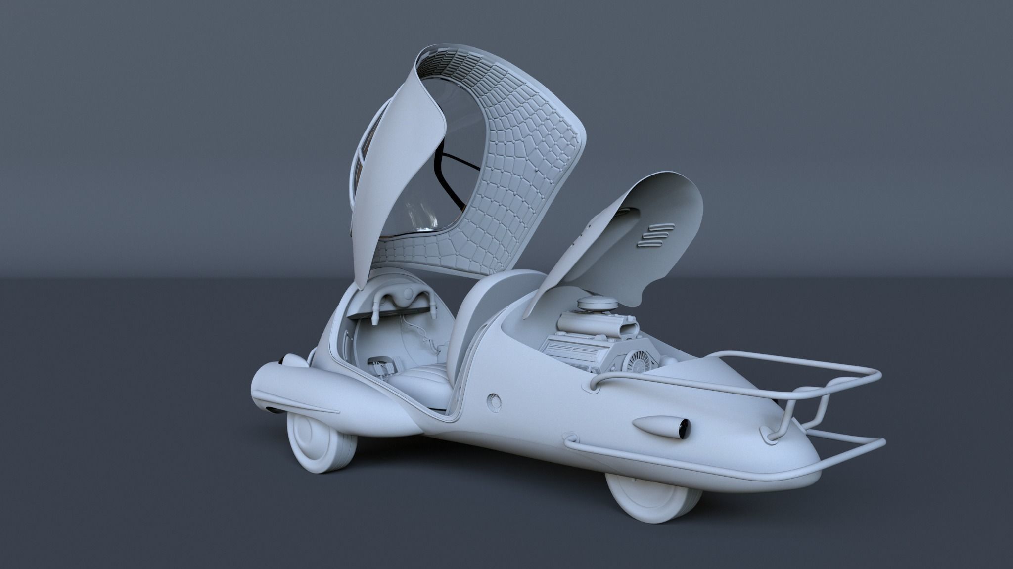 3D model Fusion flea - fallout 4 car VR / AR / low-poly | CGTrader