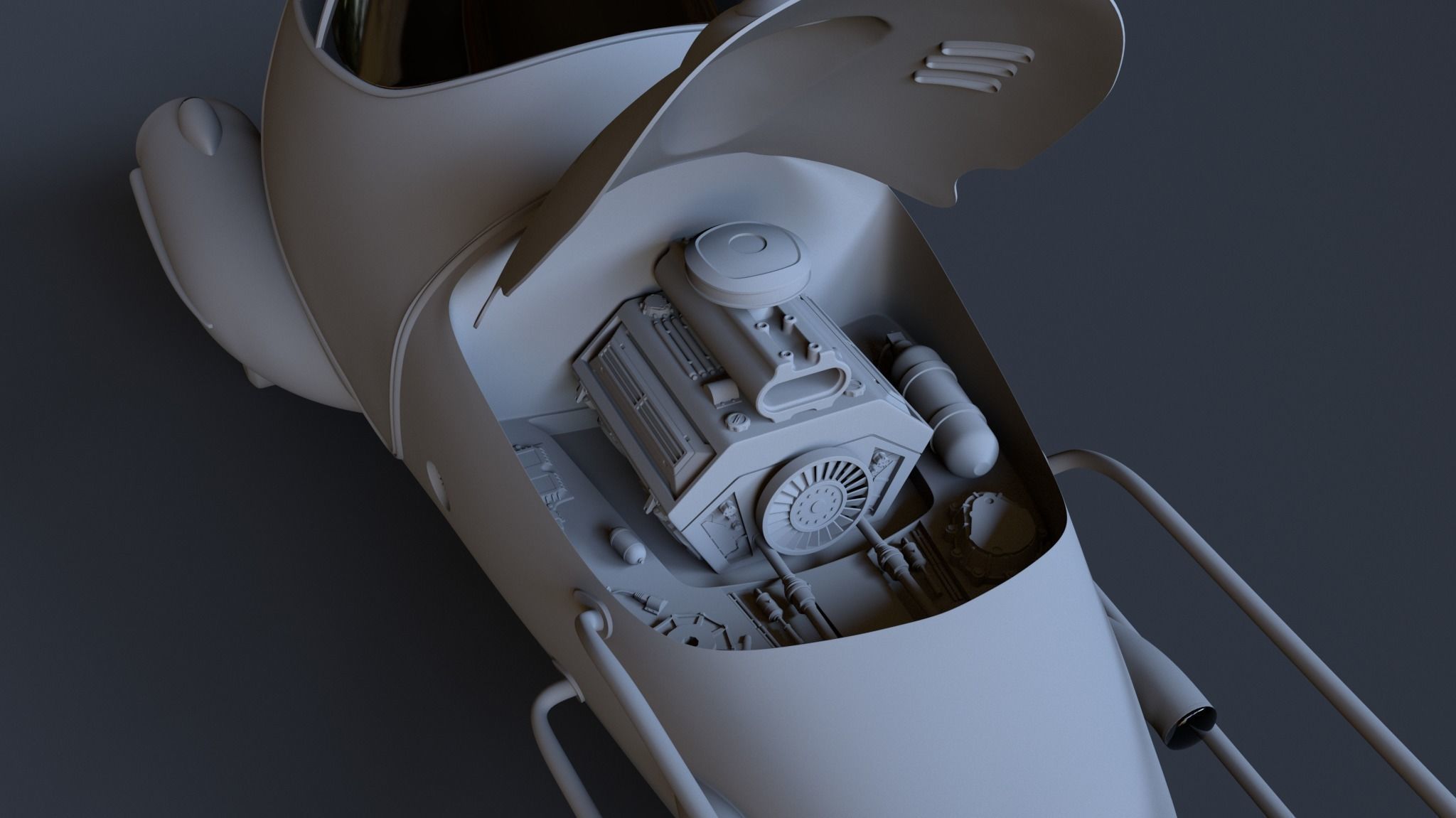 3D model Fusion flea - fallout 4 car VR / AR / low-poly | CGTrader