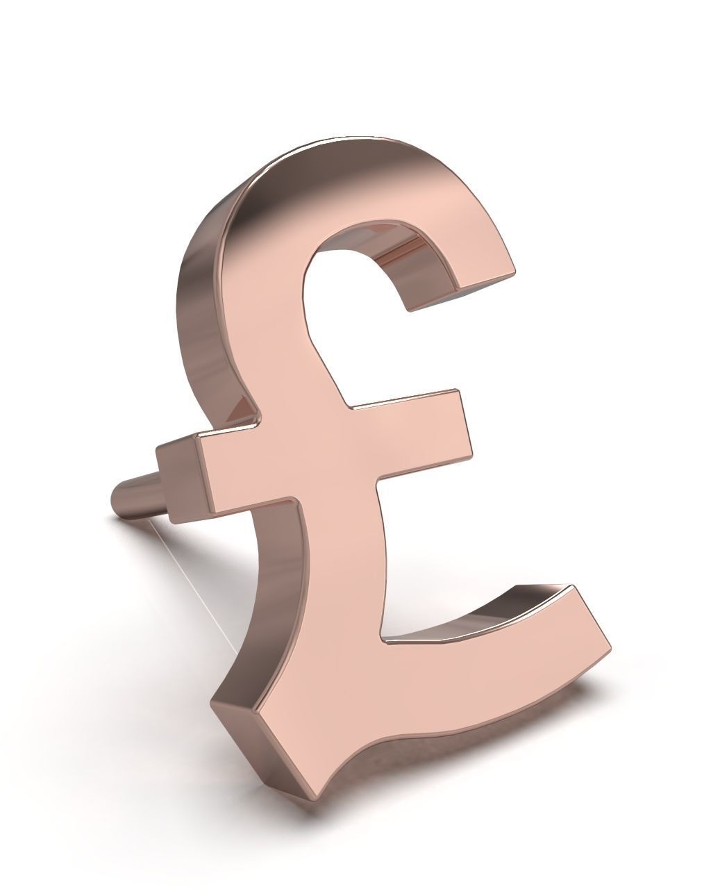 Pound sign stud earring blank 3D model 3D printable | CGTrader