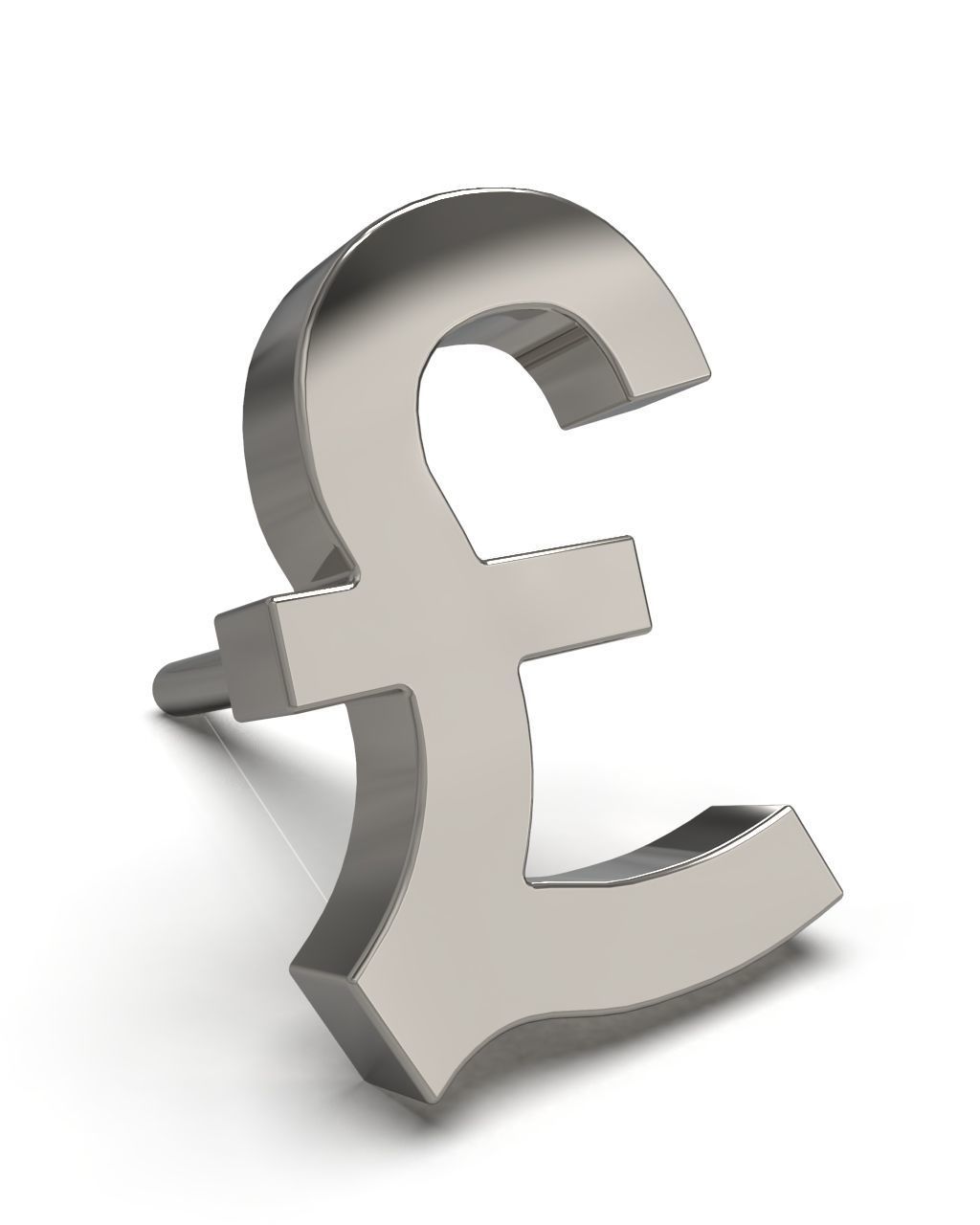 Pound sign stud earring blank 3D model 3D printable | CGTrader