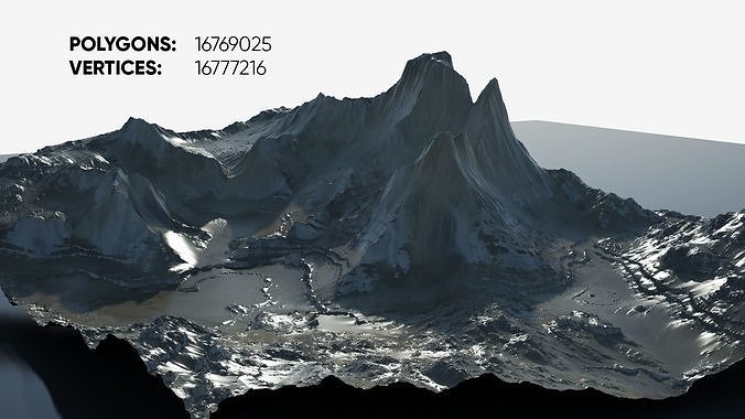 Highly detailed rocky mountain and valley 3D model | CGTrader