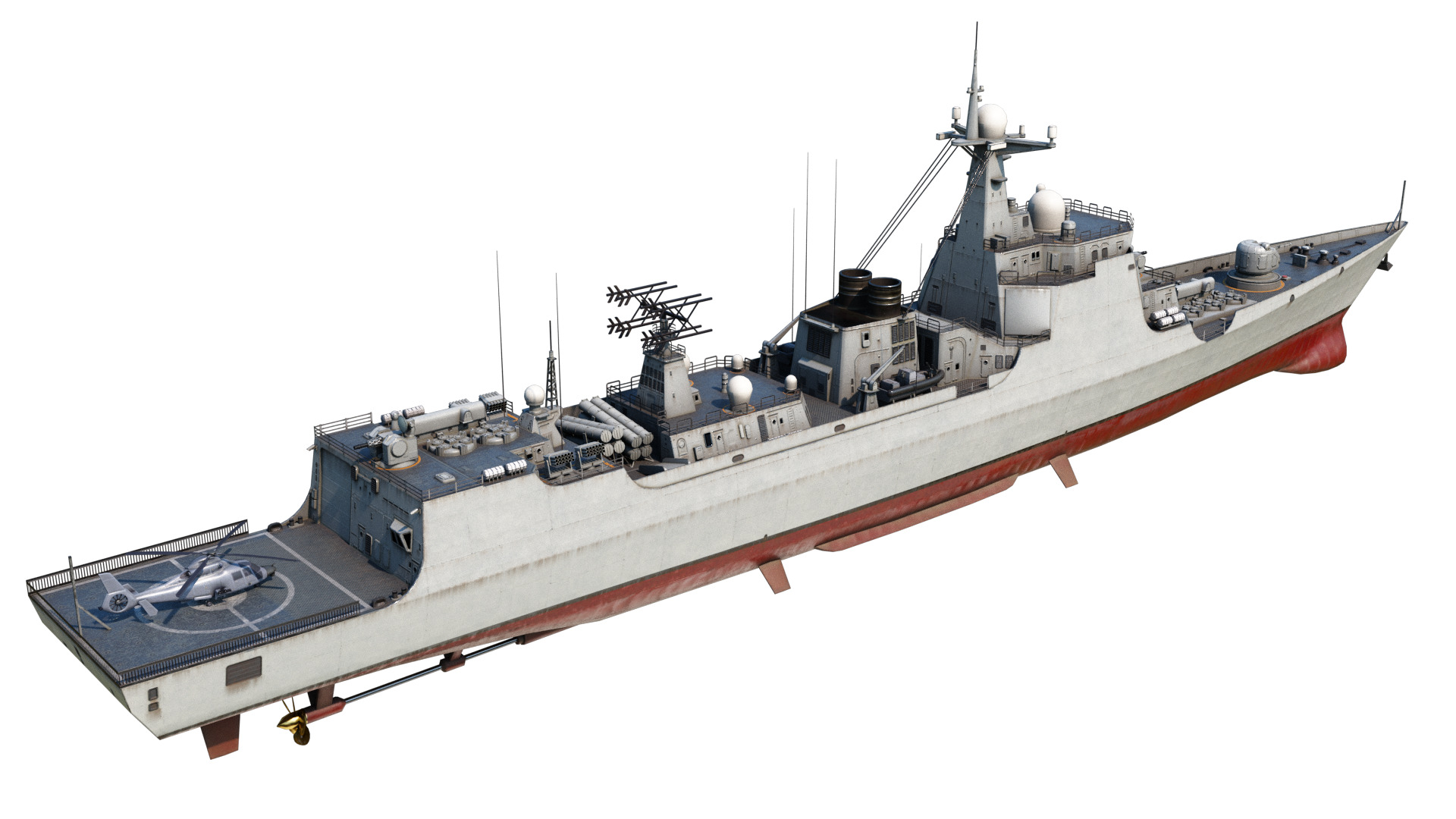 3D model Type052C Chinese Navy Type 052C Destroyer PLAN LvyangII class ...