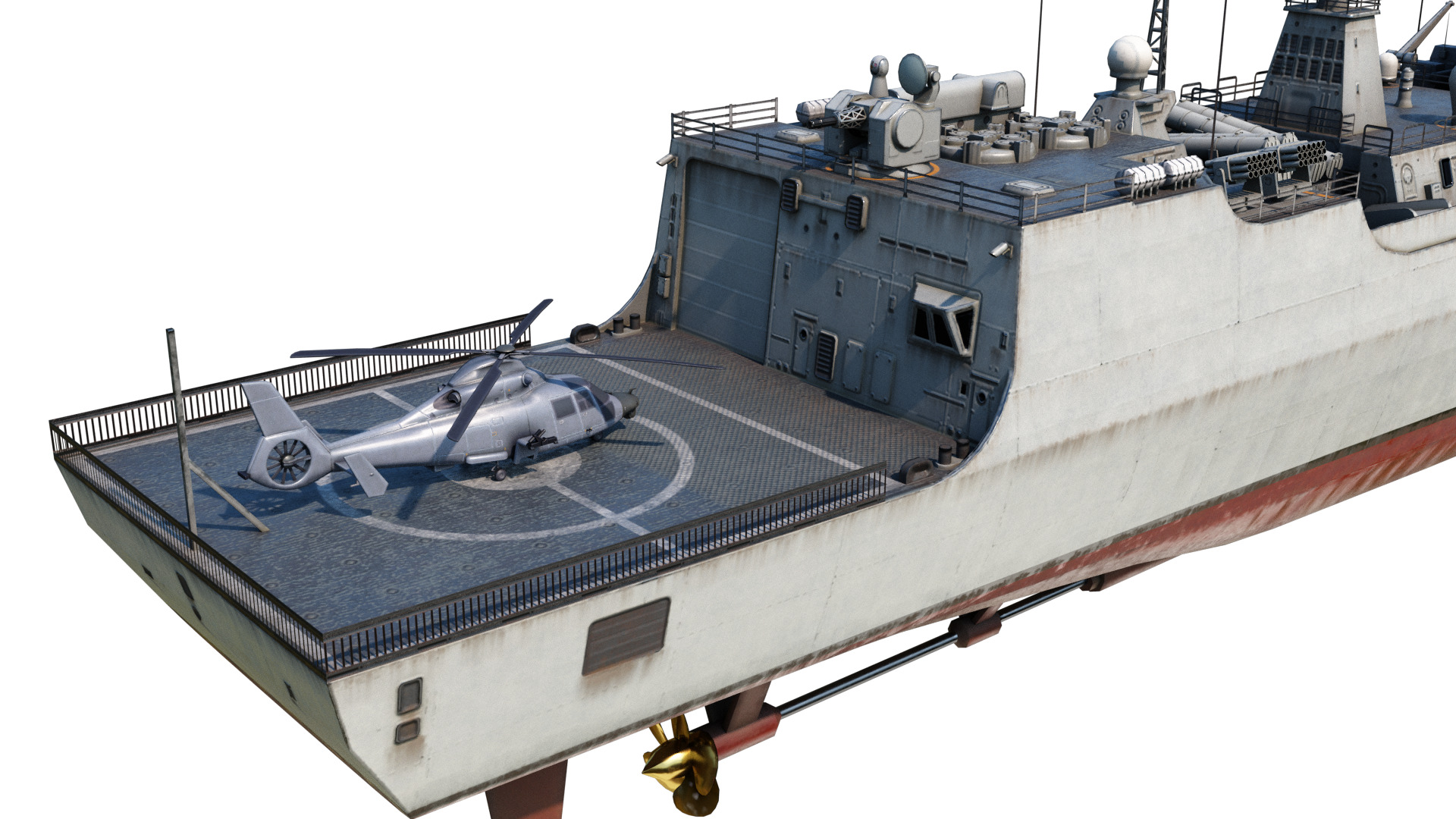 3D model Type052C Chinese Navy Type 052C Destroyer PLAN LvyangII class ...