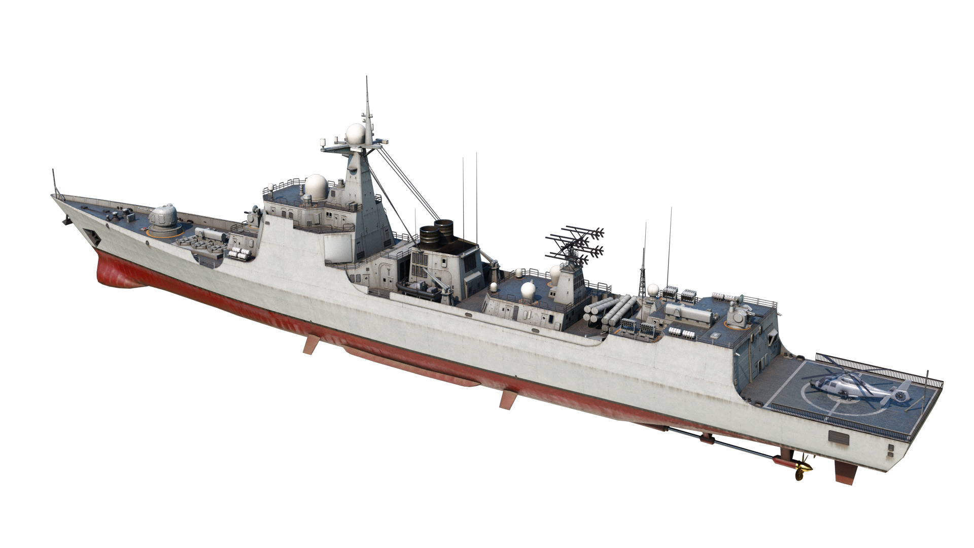 3D model Type052C Chinese Navy Type 052C Destroyer PLAN LvyangII class ...