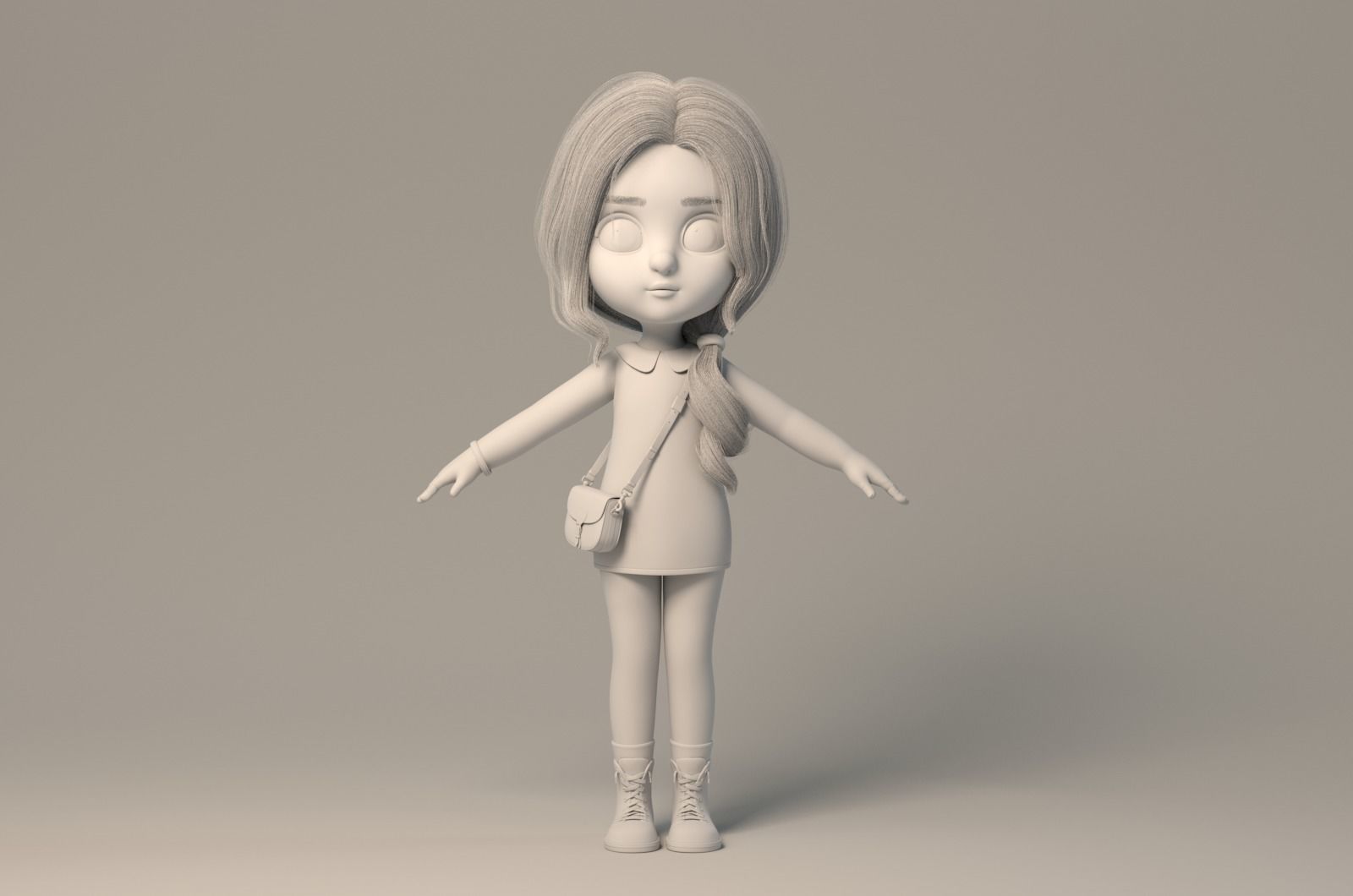 Cartoon girl is cute 3D model | CGTrader