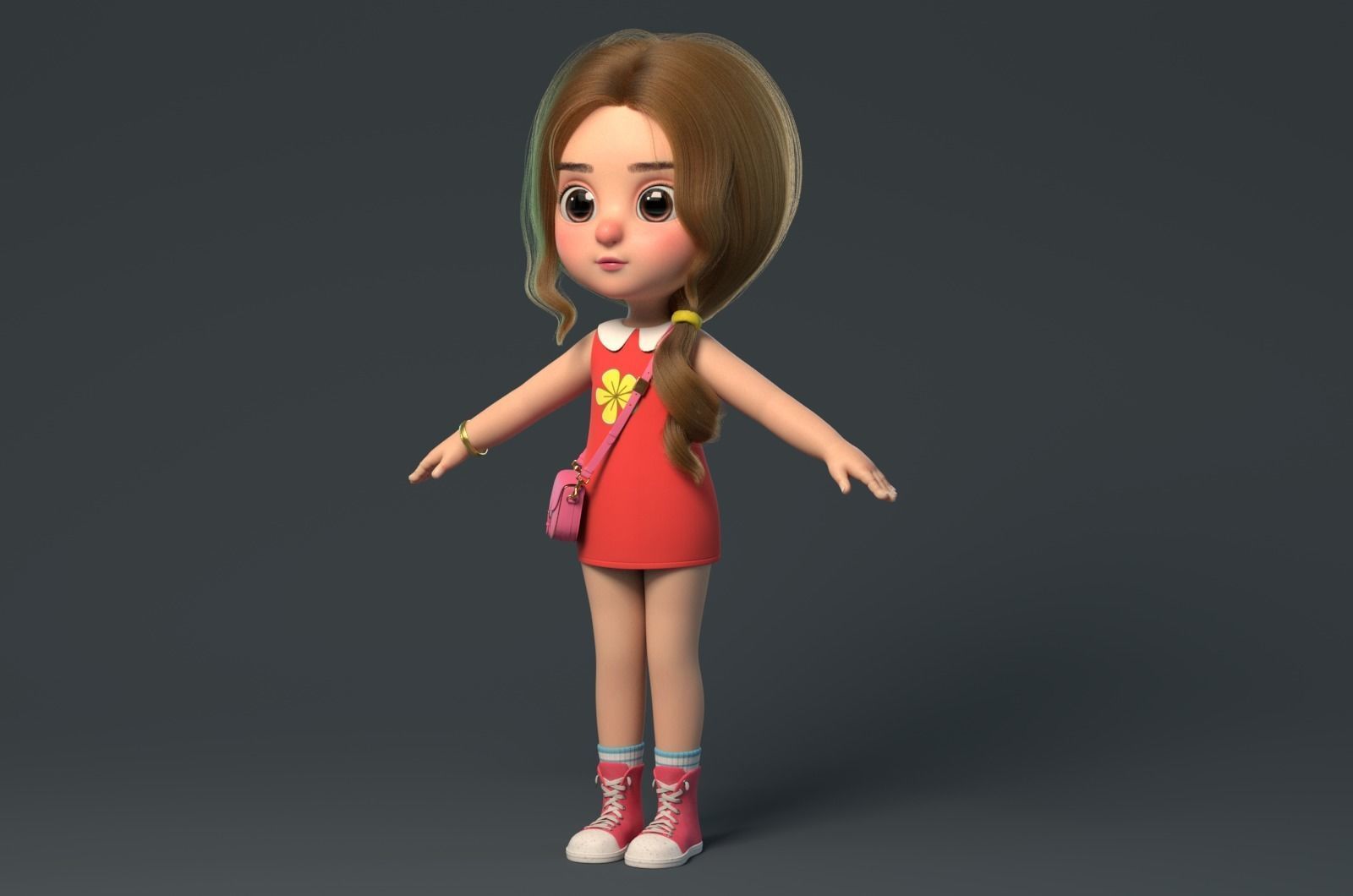 Cartoon girl is cute 3D model | CGTrader