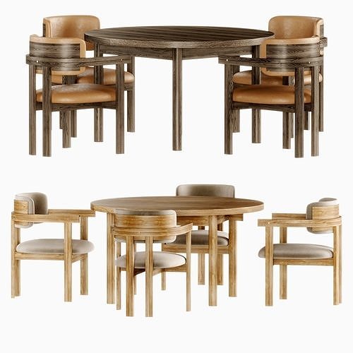 Dining set by Highfashionhome 3D model | CGTrader