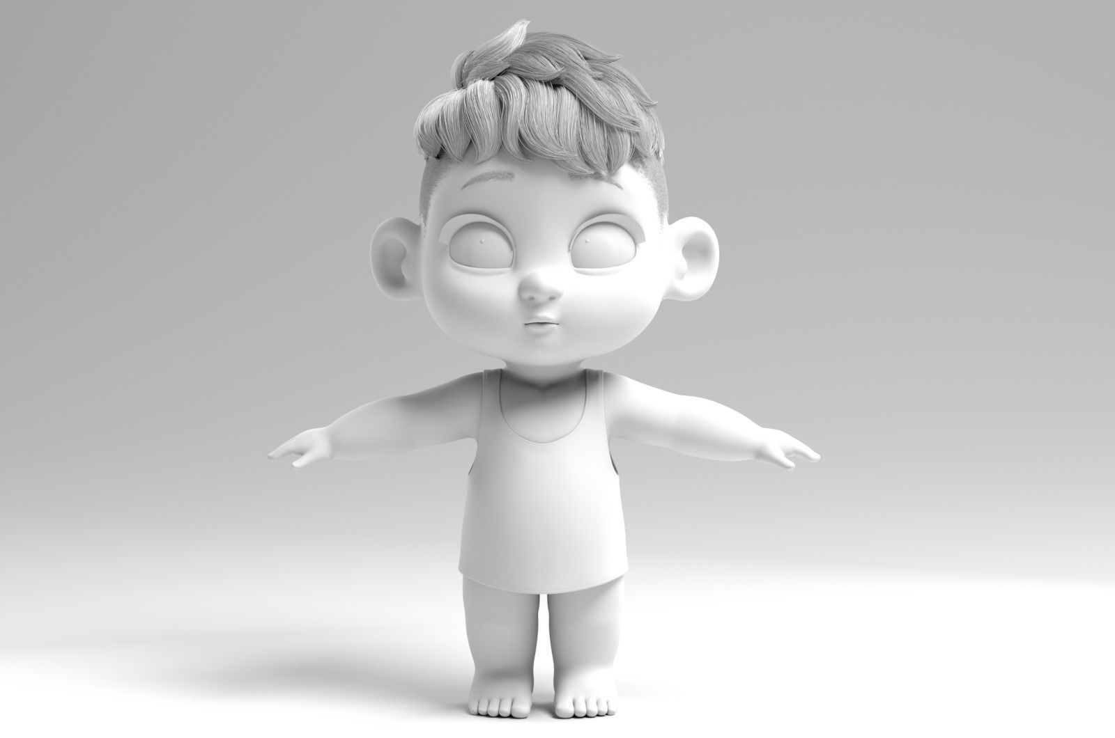 Cute cartoon boy meat toot toot 3D model | CGTrader