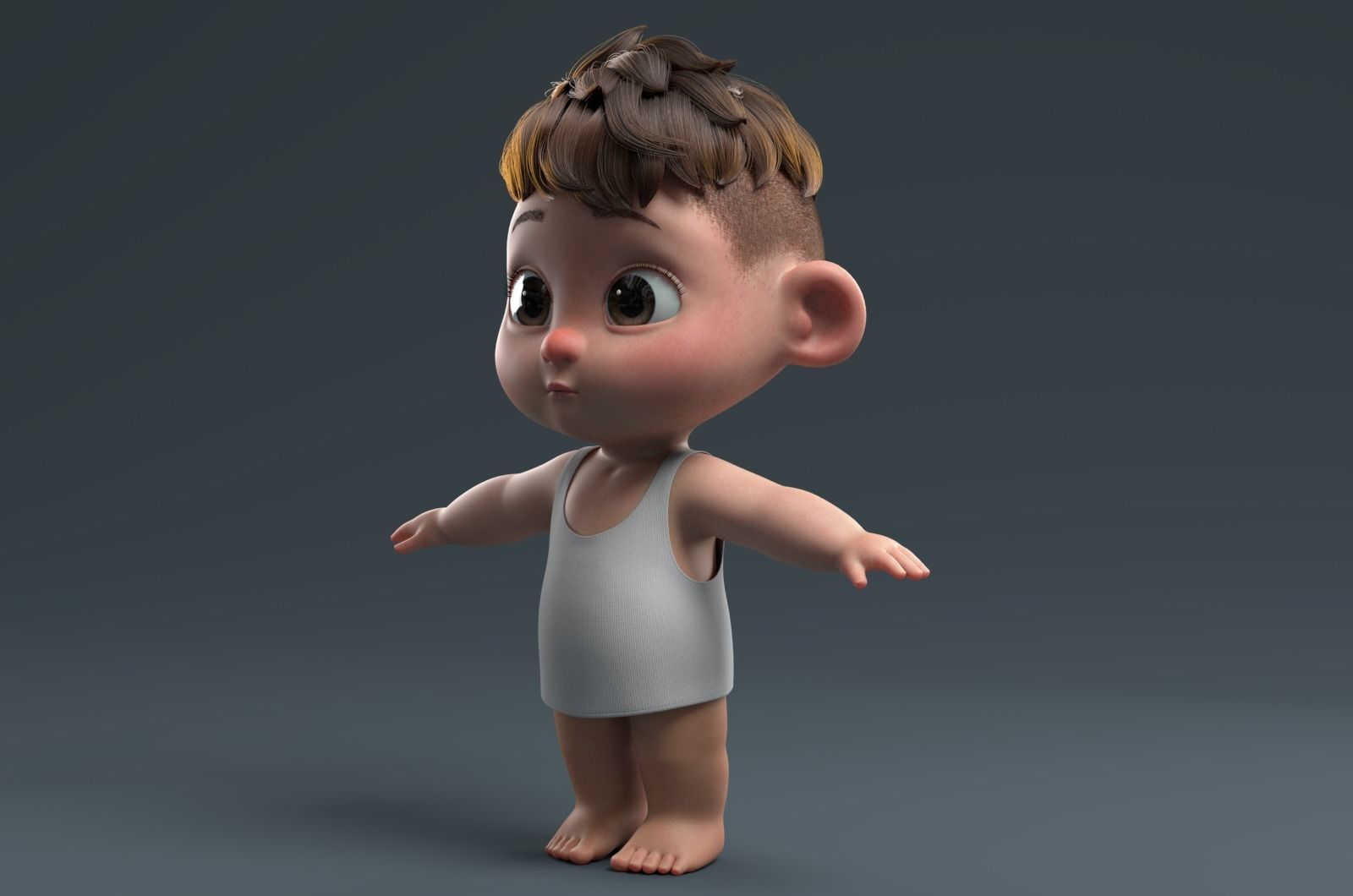 Cute cartoon boy meat toot toot 3D model | CGTrader