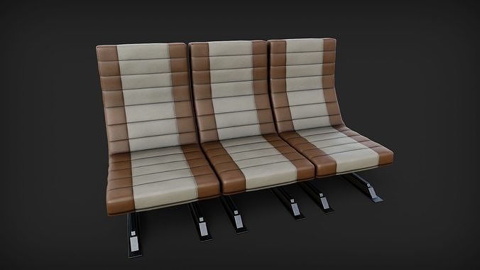 3D model Leather waiting chair VR / AR / low-poly | CGTrader