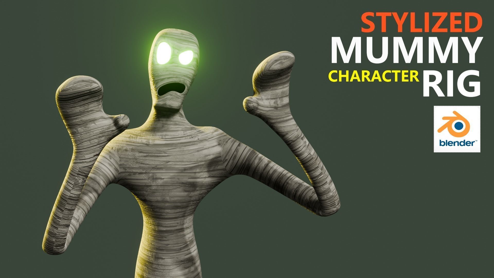 3d Model Stylized Mummy 3d Model Rig Vr Ar Low Poly Cgtrader
