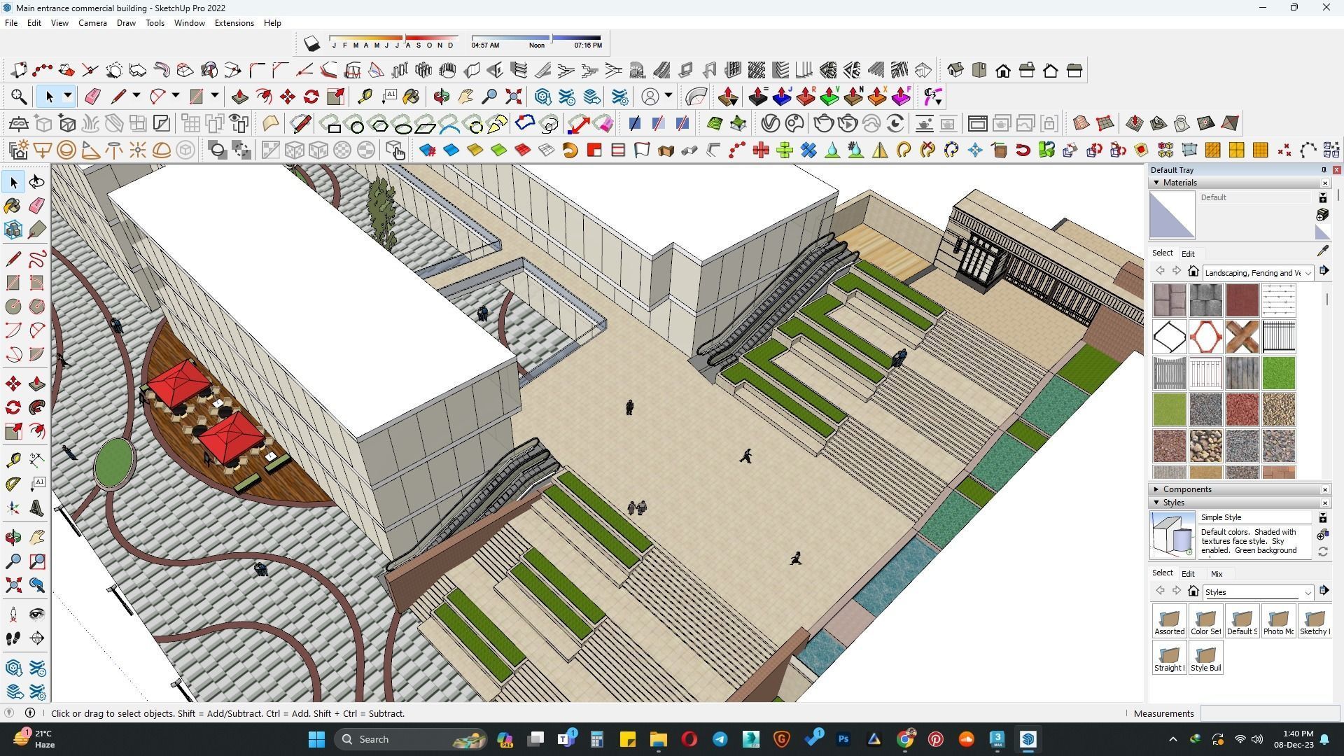 Main entrance commercial building 3D model | CGTrader