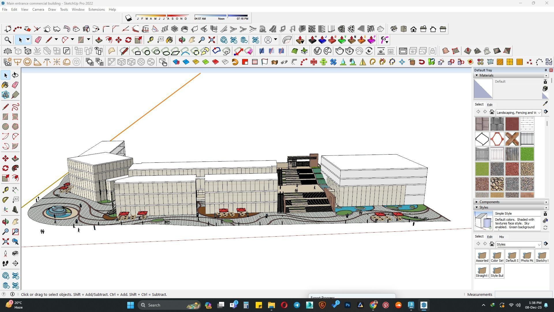 Main entrance commercial building 3D model | CGTrader