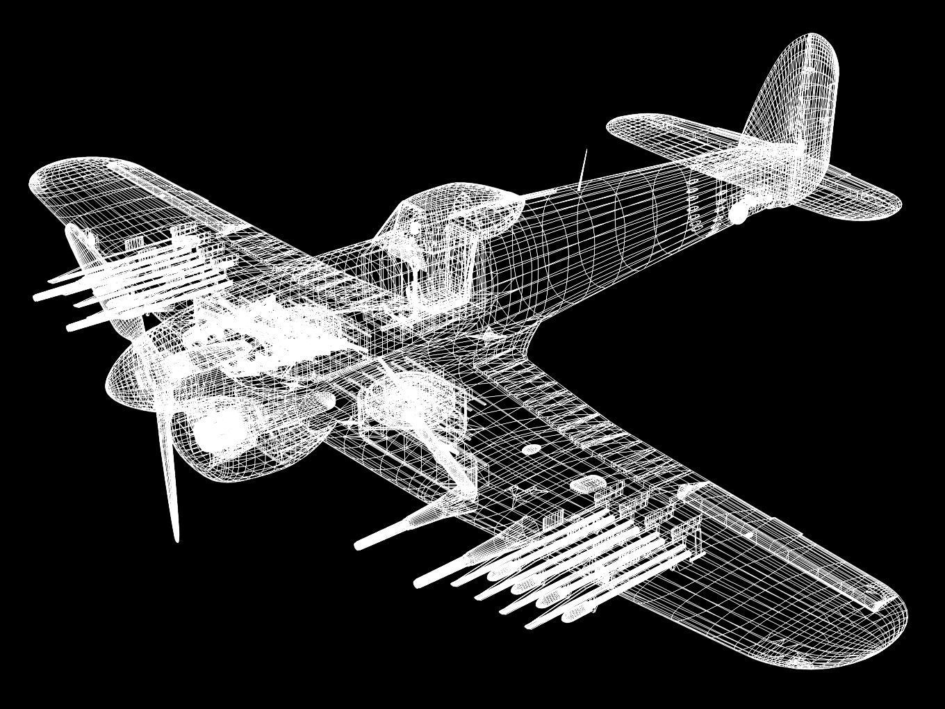 hawker typhoon MK1b 3D model | CGTrader