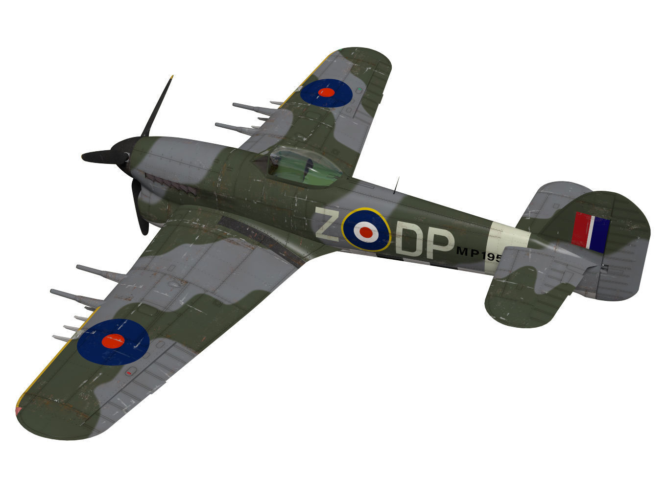 hawker typhoon MK1b 3D model | CGTrader