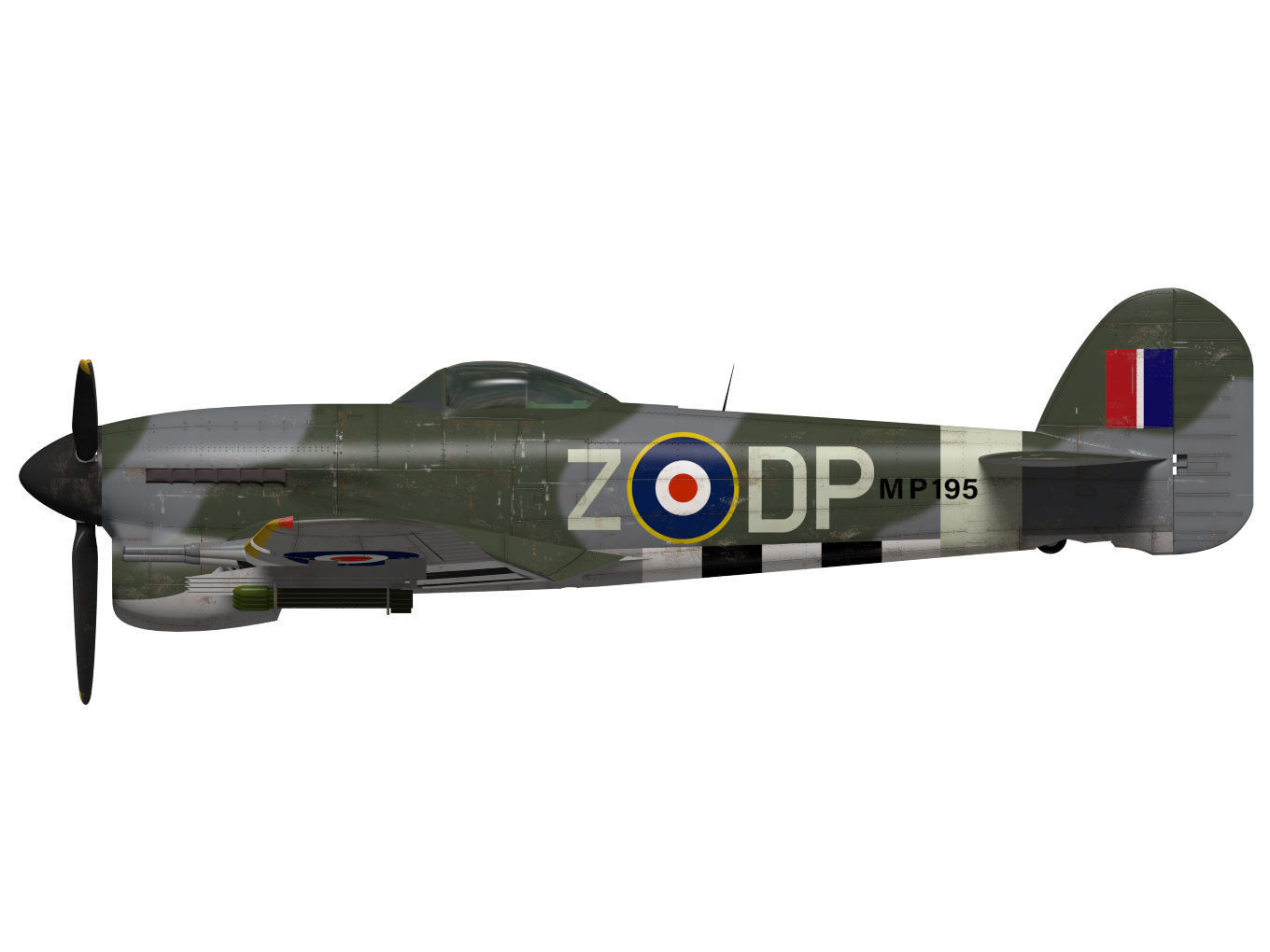 hawker typhoon MK1b 3D model | CGTrader