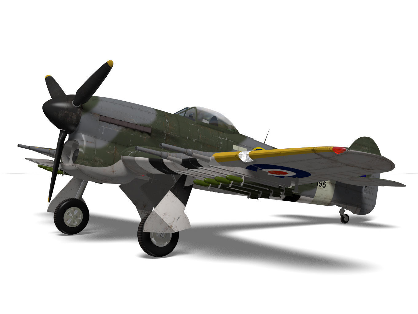 hawker typhoon MK1b 3D model | CGTrader